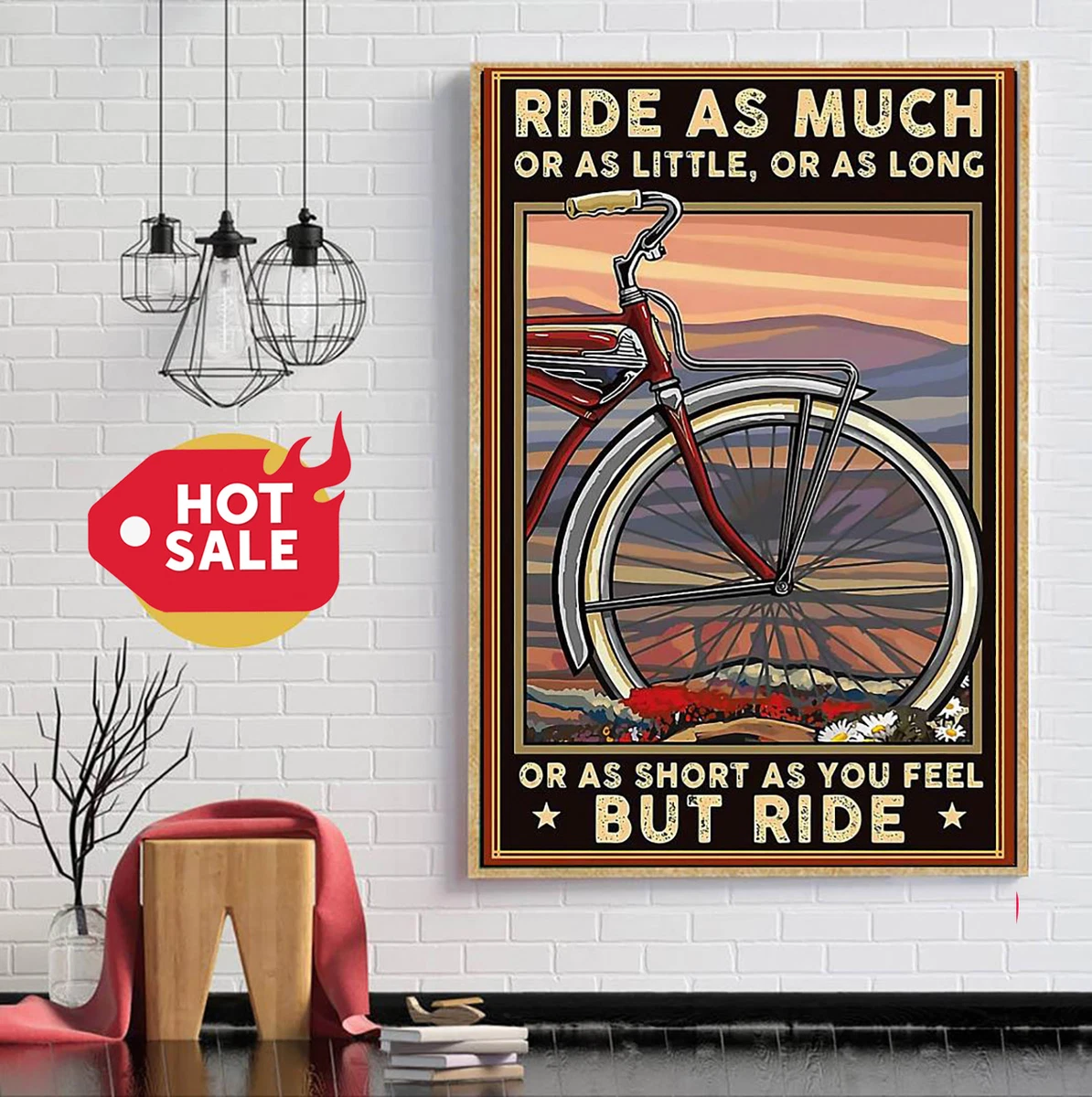 Poster Cycle Ride As Much Or As Little Or As Long Vertical- UNFRAMED ...