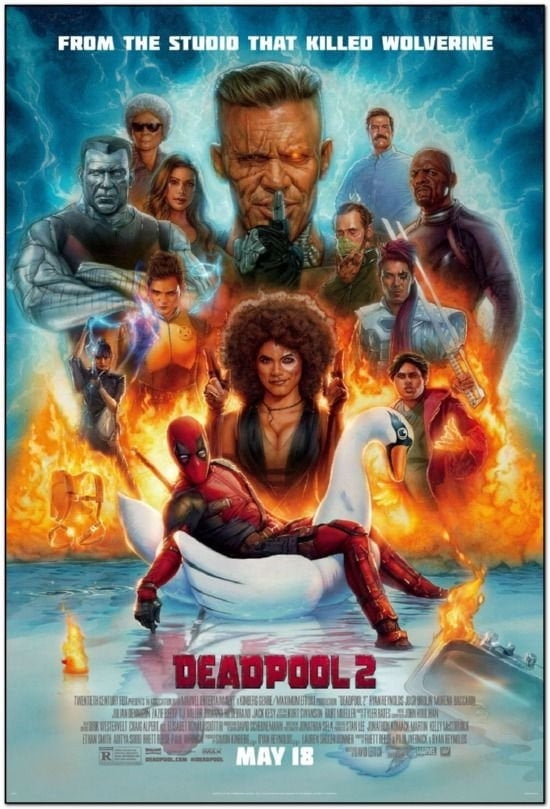 Poster DEADPOOL 2 - 2018 - Original Movie Poster - Style "E" - RYAN ...