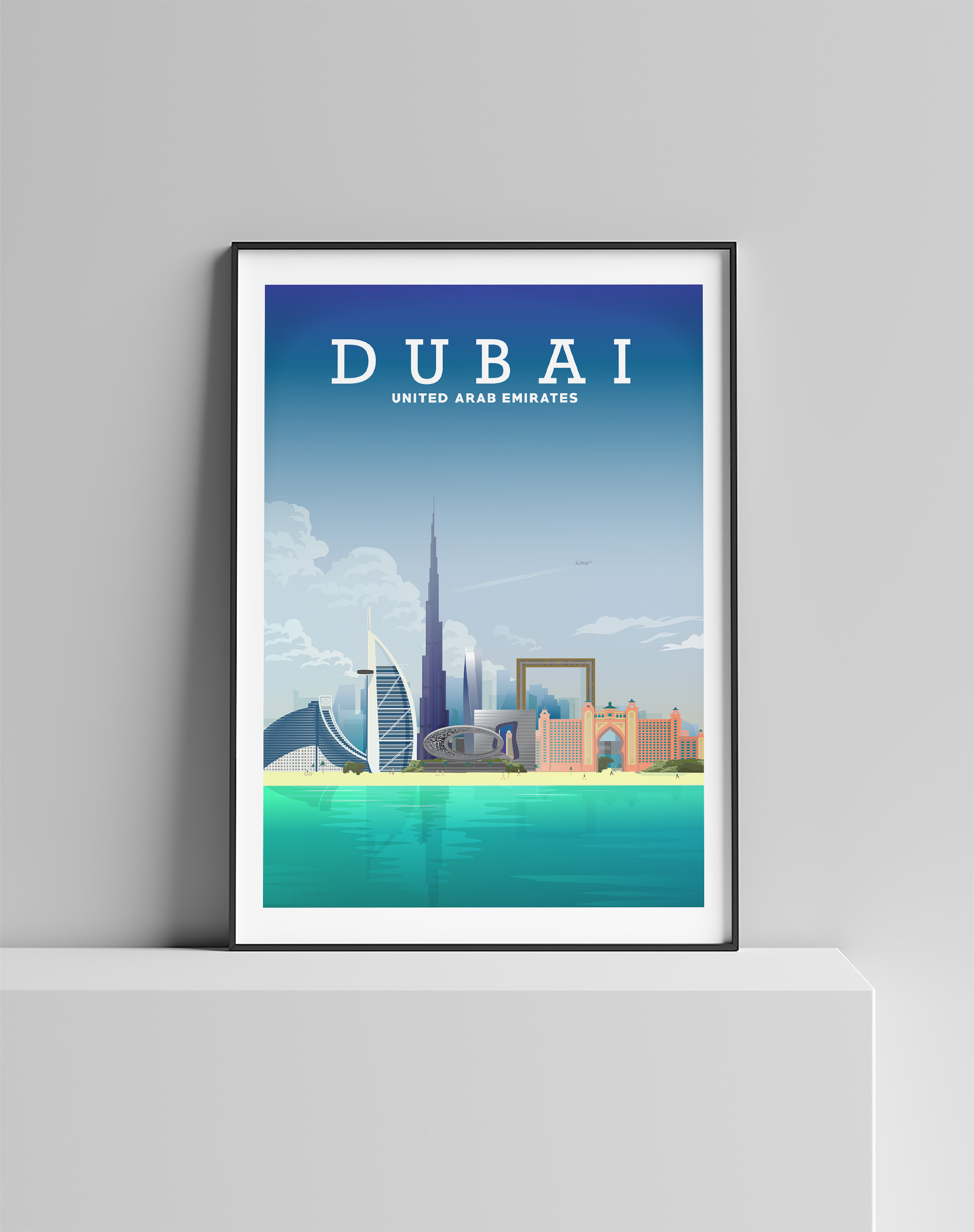 Poster DUBAI Print. DUBAI Poster , A1/A2/A3/A4 size, 100% recycled ...