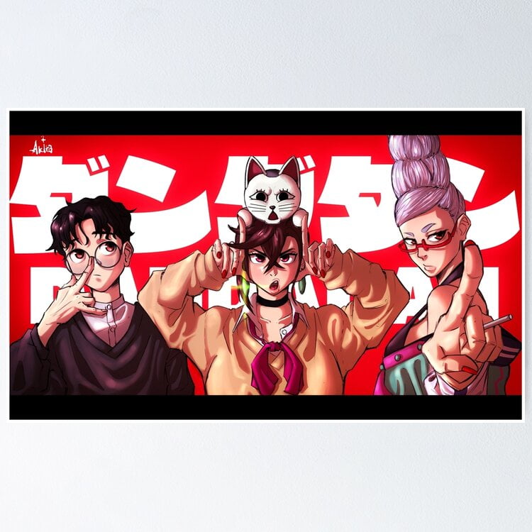 Poster Dandadan Anime Art Of Okarun, Momo, And Seiko. Poster No Framed ...