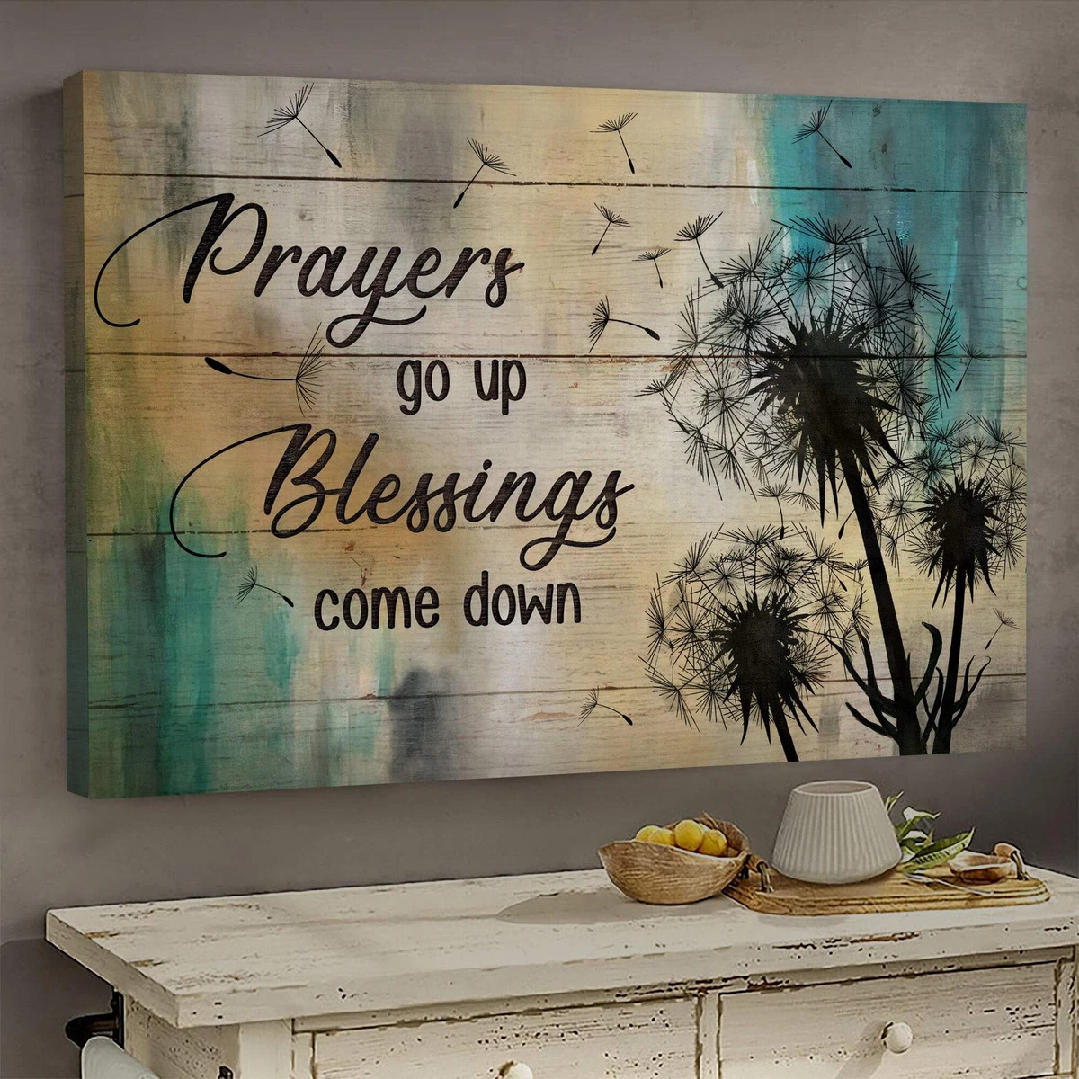 Poster Dandelion Prayers Go Upblessings Comeown Jesus Landscape