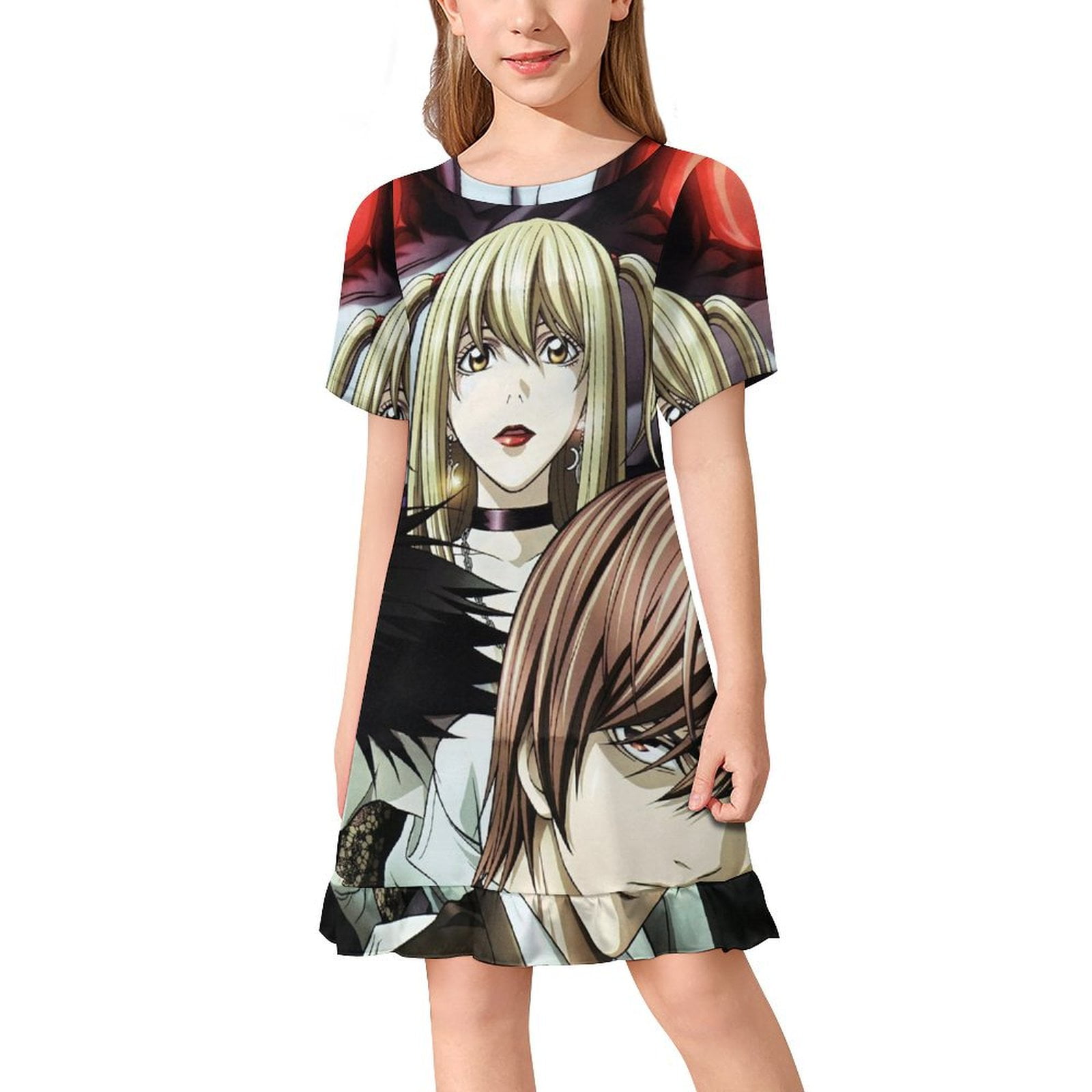 Poster Death Note Children's Short Sleeved Dress 3D Printed Classical ...