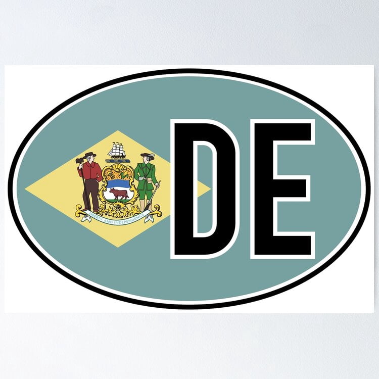 Poster Delaware Vehicle Registration Code - No Framed, Vintage Wall Art ...