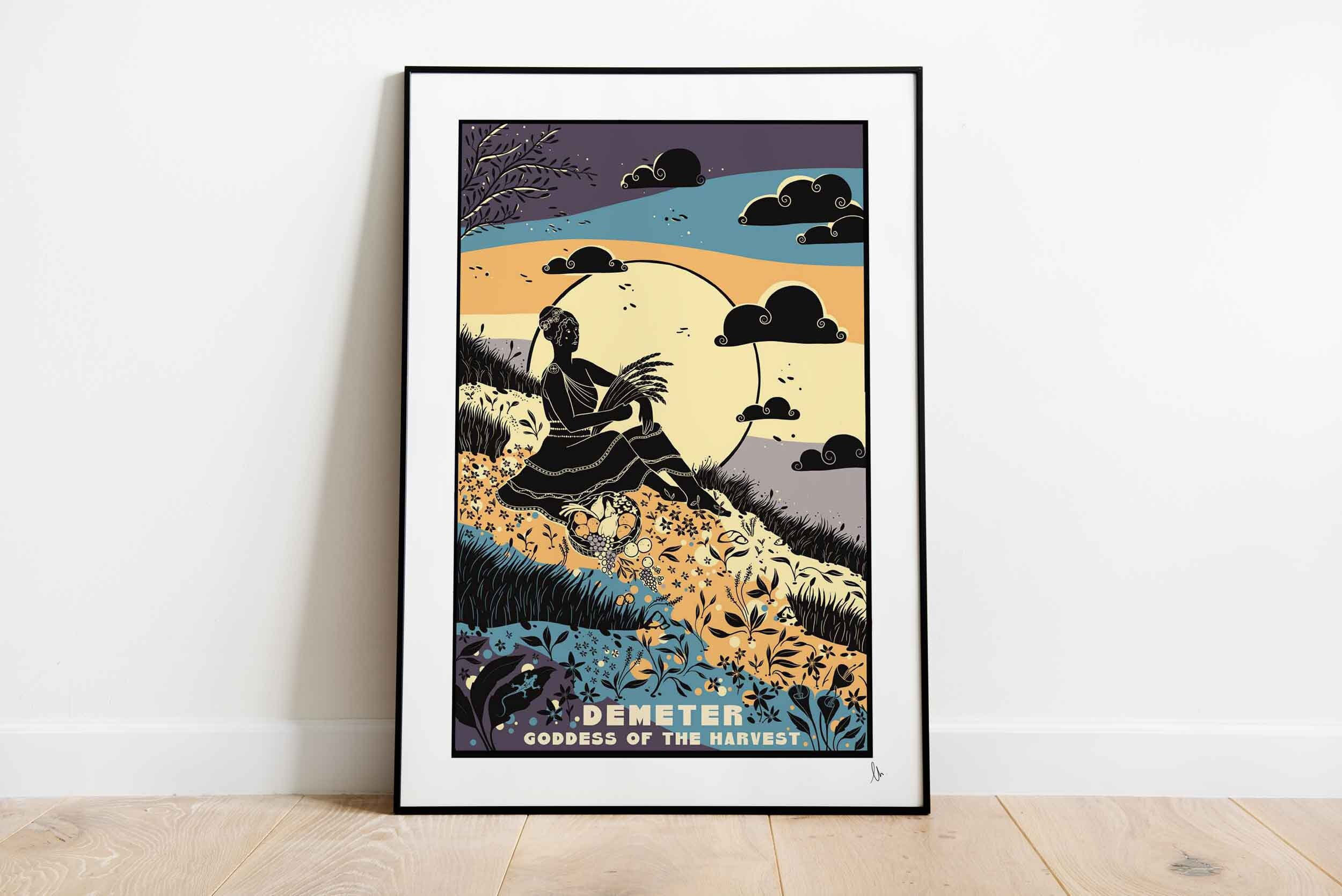 Poster Demeter, Goddess of the Harvest, Greek Mythology Print, Gods and ...