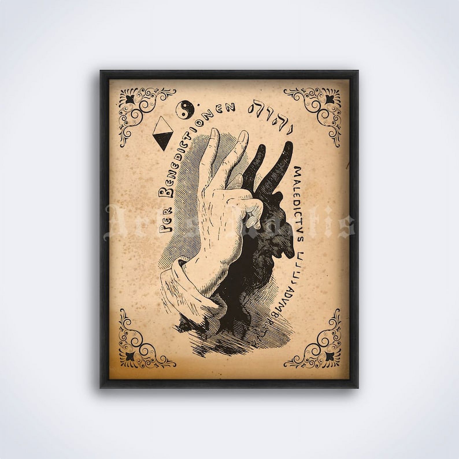 Poster Devil Shadow, Sign of Excommunication, Hail - art by Eliphas ...