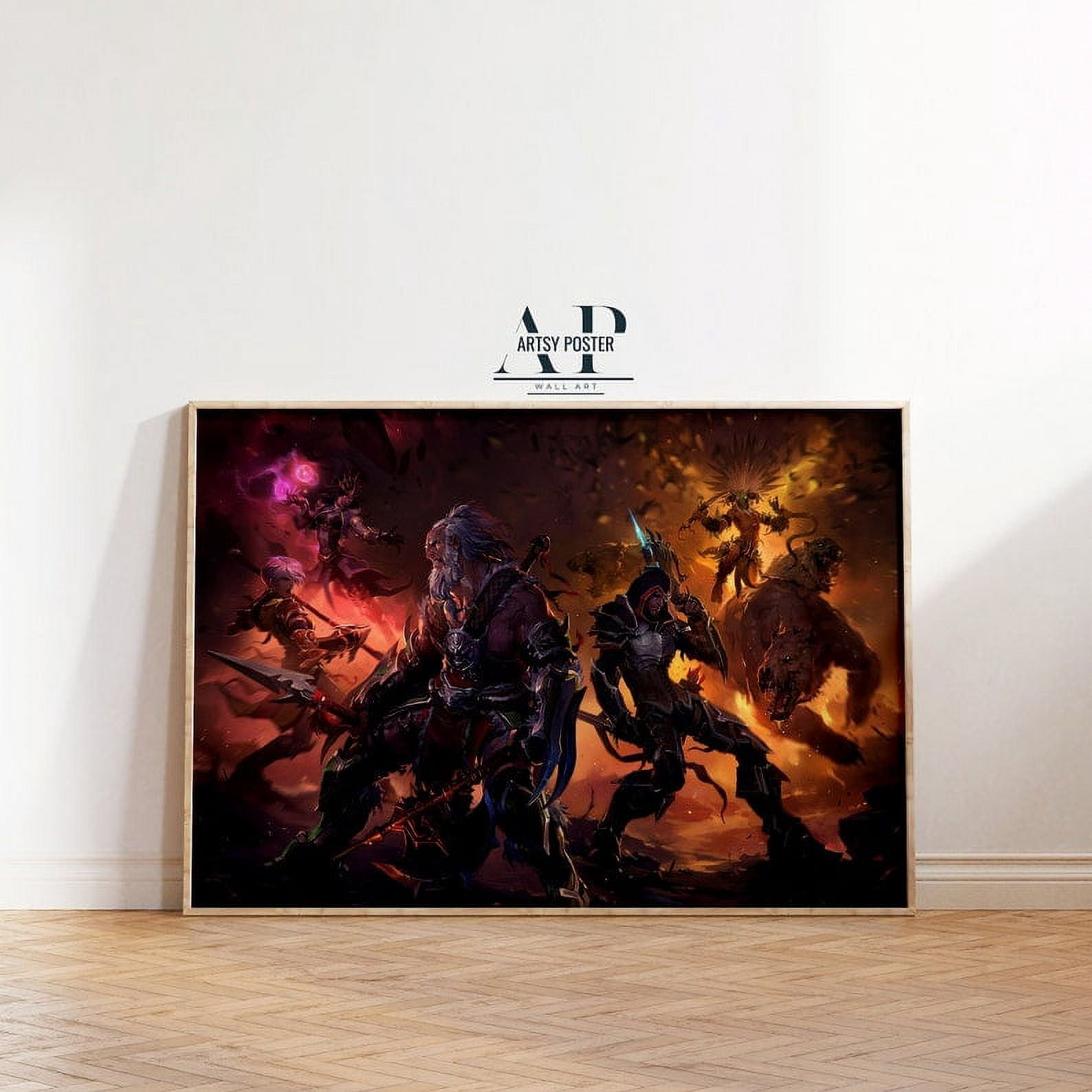 Poster Diablo 3 Game Poster , Epic Demon & Heroine Wall Art, Gaming ...