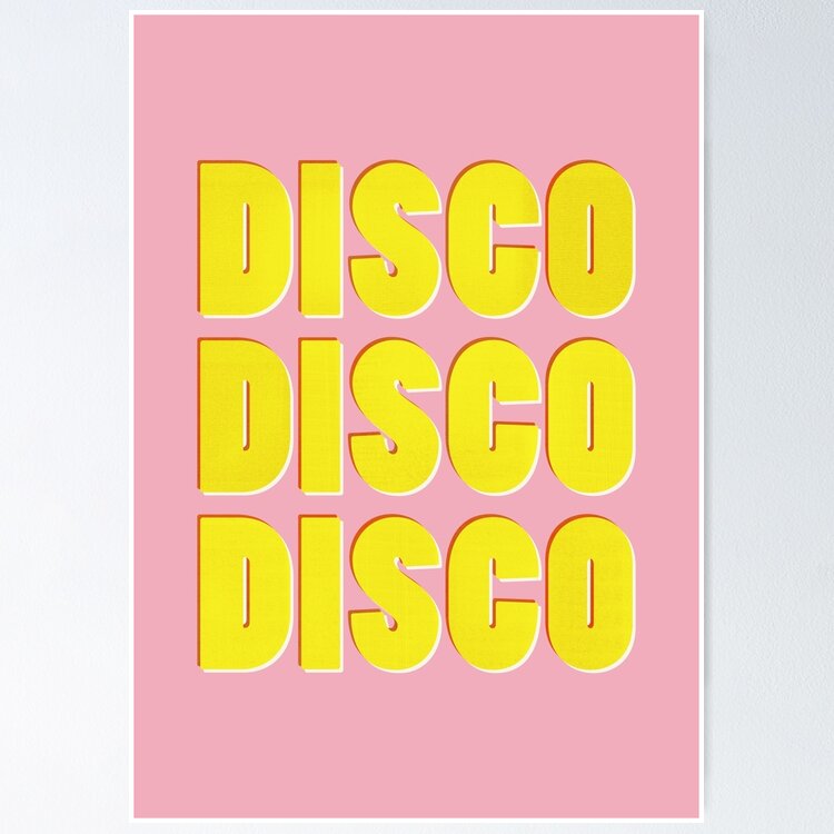 Poster Disco Disco Disco Poster No Framed, 12x18 - Walmart.com