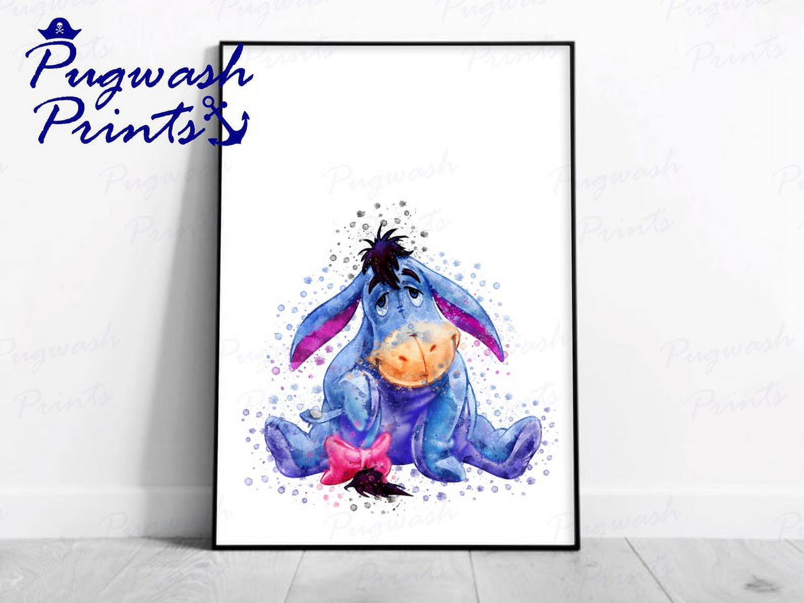 POSTER Disney 'EEYORE' Winnie the Pooh Character Print Watercolour ...