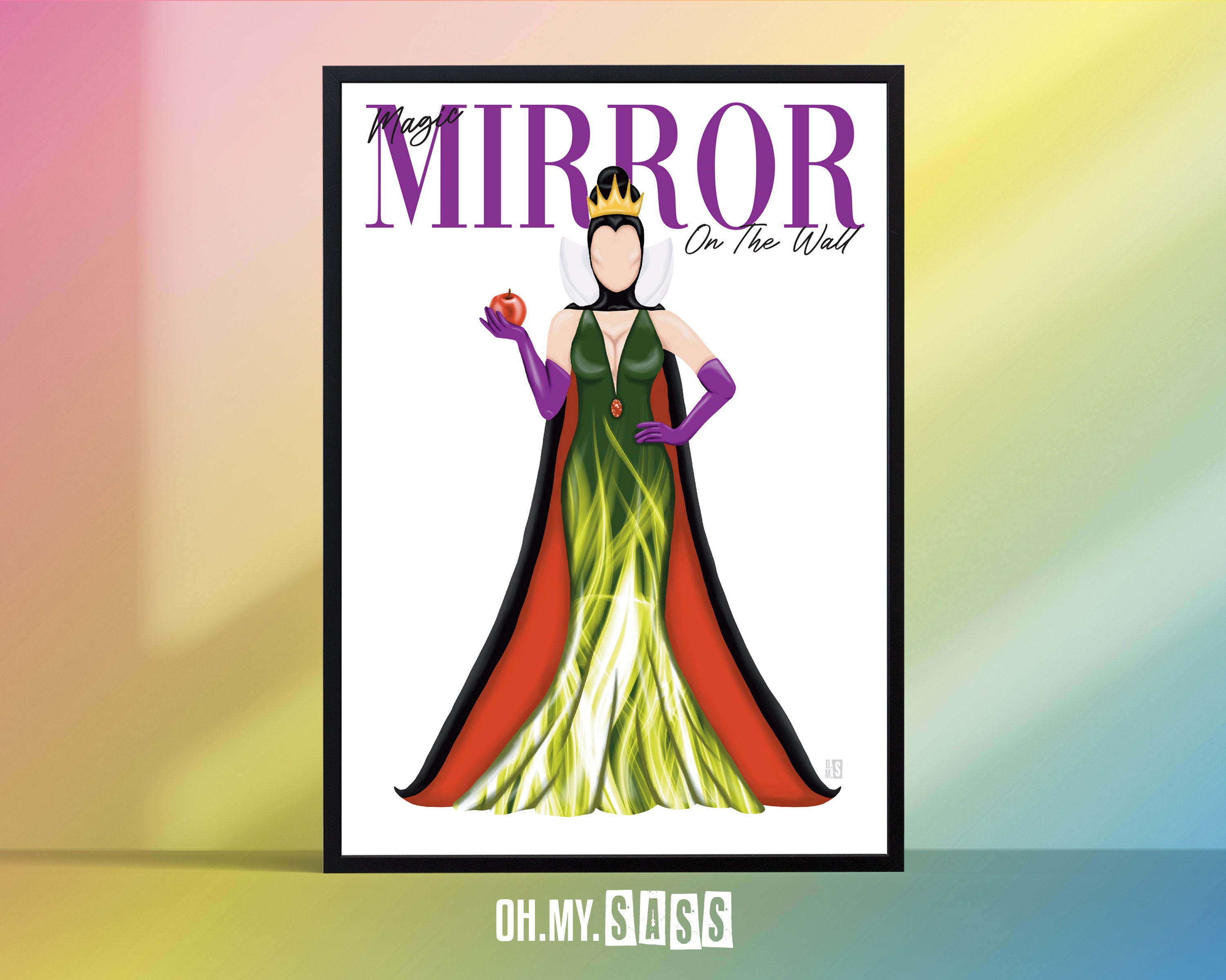 Poster Disney Evil Queen Magazine Cover Print | Snow White Villain ...