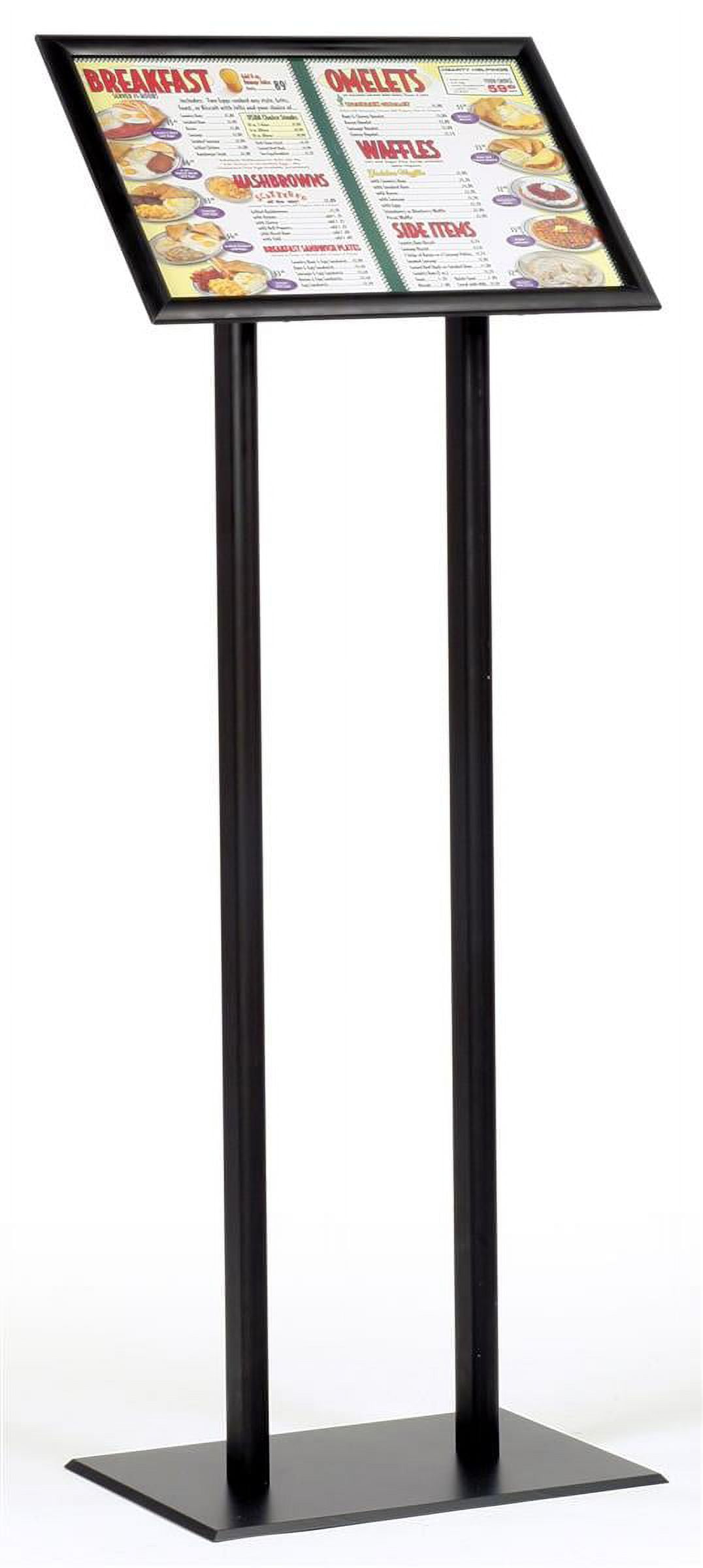 Poster Display 16-1/2” w x 47” h x 11-3/4” d Matte Black Finish ...