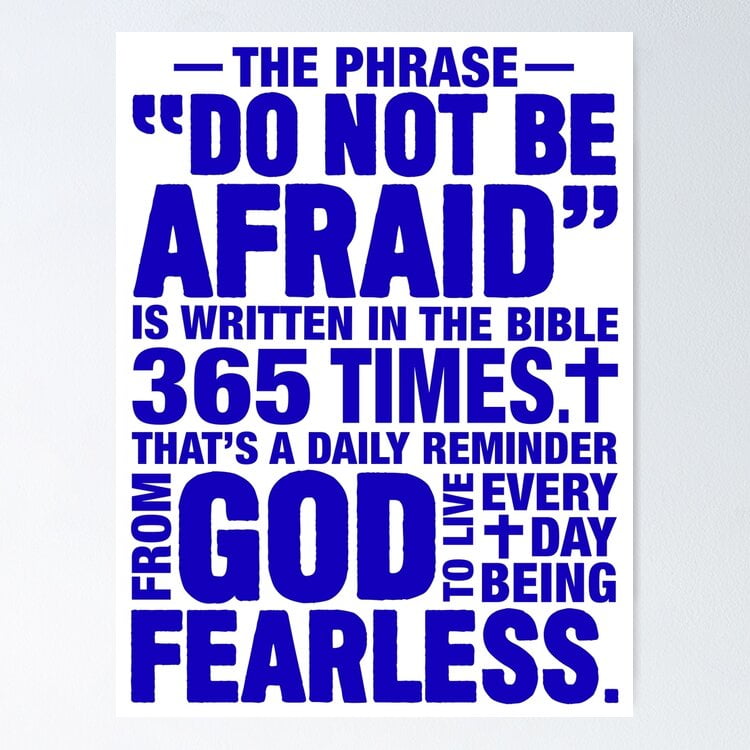 Poster Do Not Be Afraid Poster - No Framed, Vintage Wall Art, Hot Trend!, 24x36 - Walmart.com