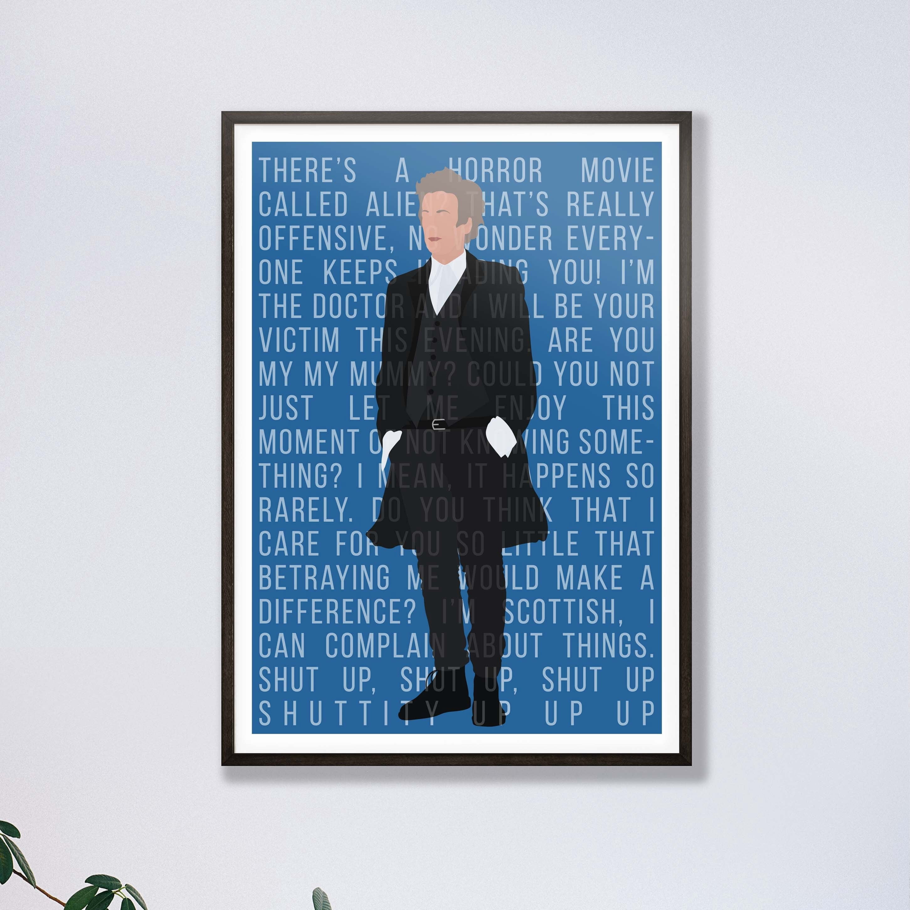 Poster Doctor Who Poster , 12th Doctor, Doctor Who Print, Minimalist ...