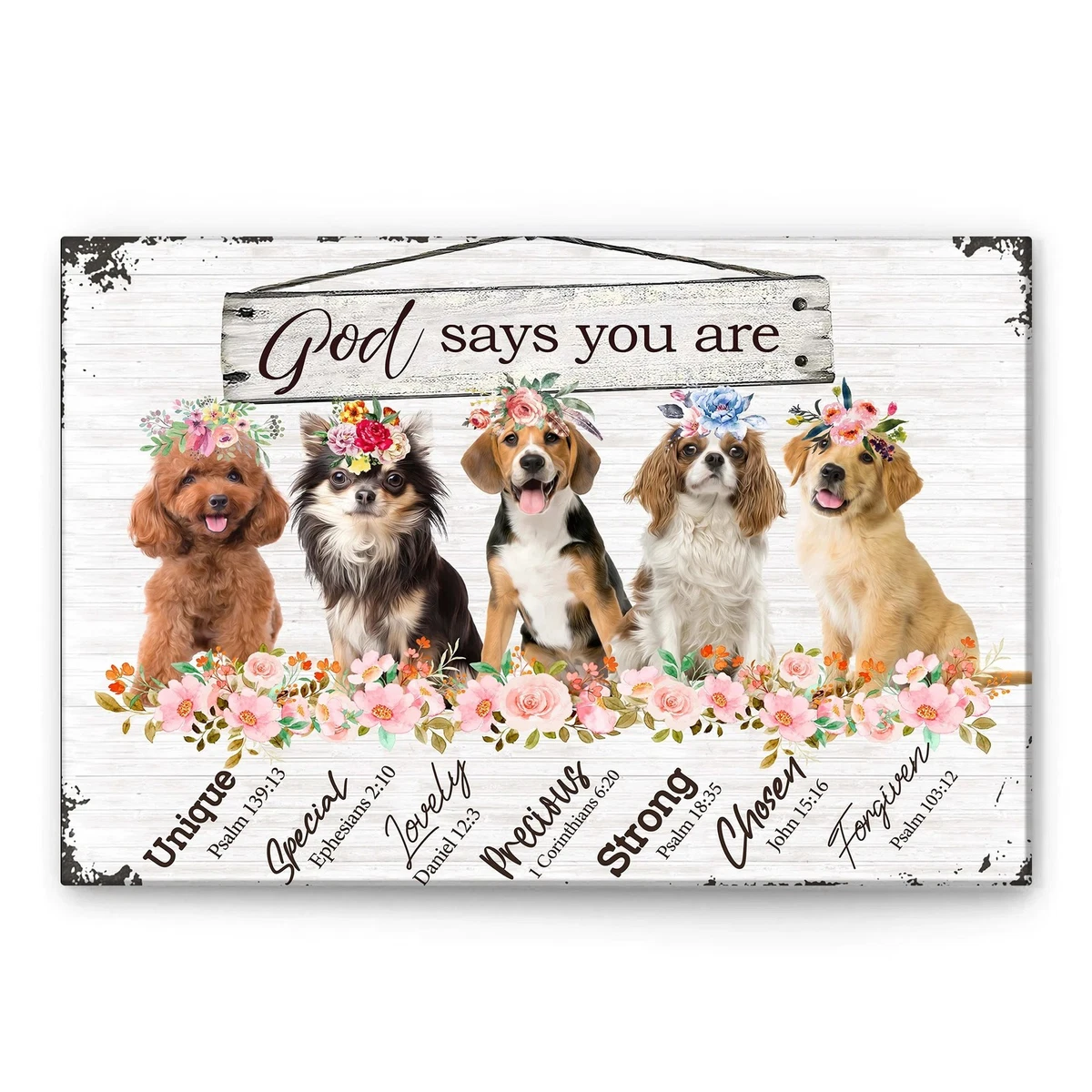 Poster Dogs &, God Says You Are - Christian Inspirational - Motivation ...