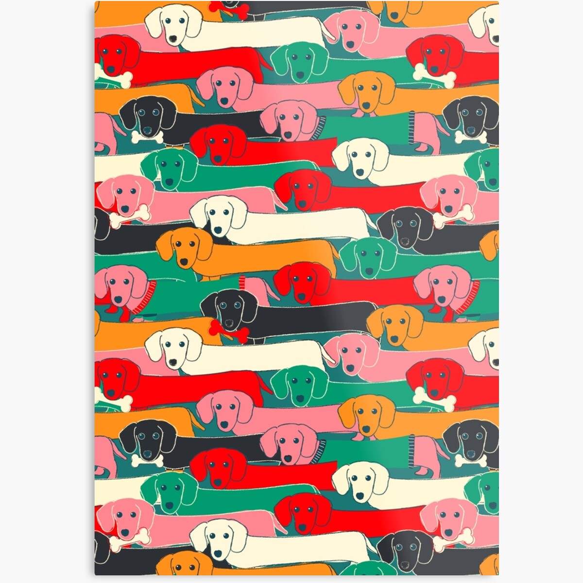 Poster Dogs Pattern Poster No Framed, 8x12 - Walmart.com