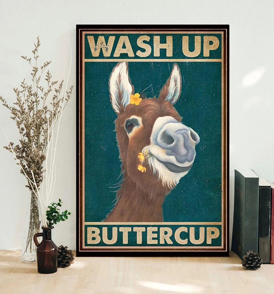 Poster Donkey Wash Up Buttercup Wall Art, Unframed Prints For Home Or ...