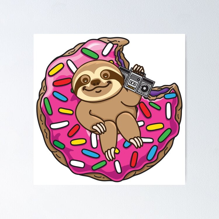 Poster Donut Music Poster - No Framed, Vintage Wall Art, Hot Trend ...