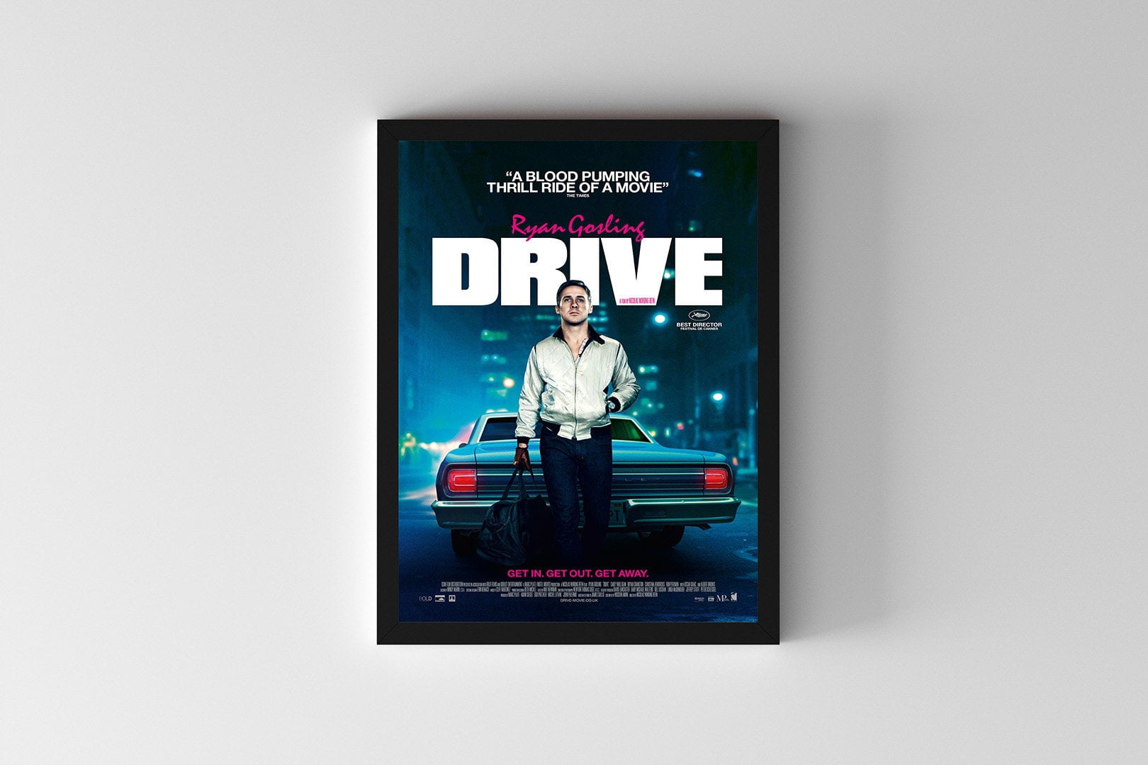 Poster Drive Ryan Gosling Film / Movie Advertising Poster In A Black ...