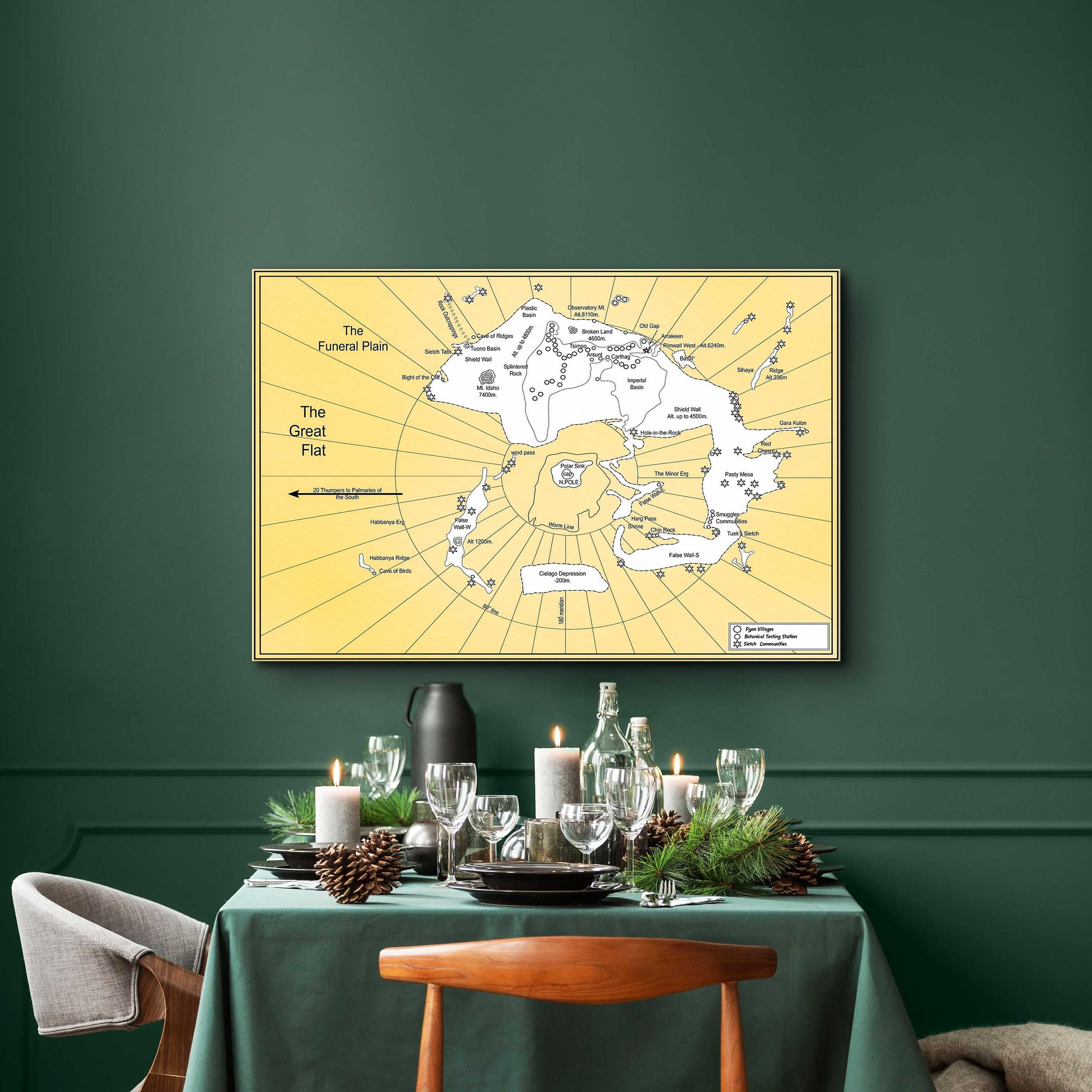 Poster Dune Map Print, The Great Flat Poster , Dune Map Poster , Dune ...