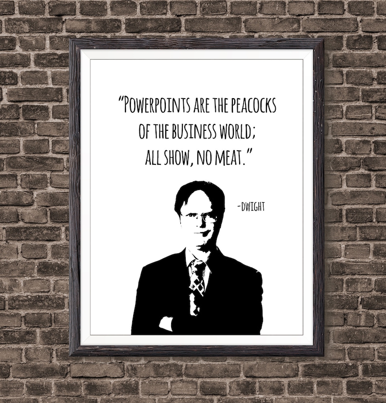 POSTER Dwight Schrute Business Life Quote Art Print from The Office TV ...