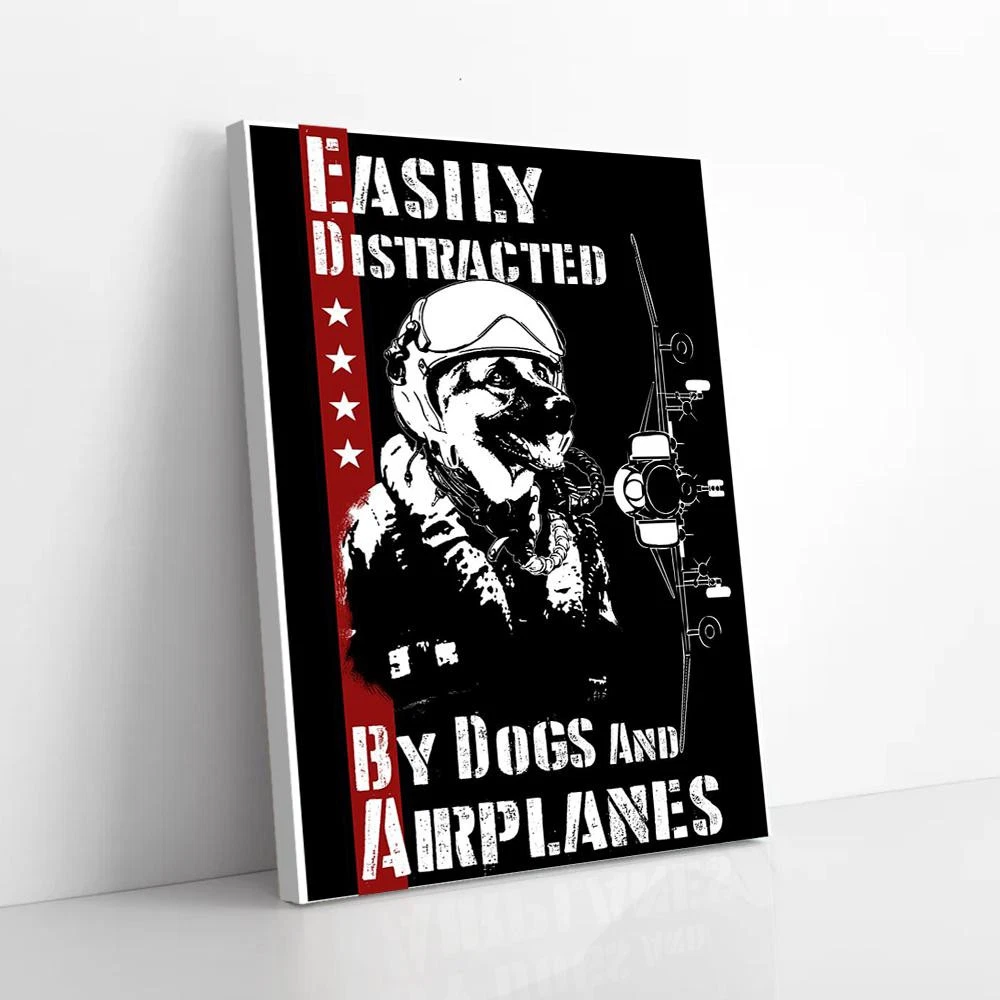 Poster Easilyistracted Byogs And Airplanesog Pilot- UNFRAMED Poster ...