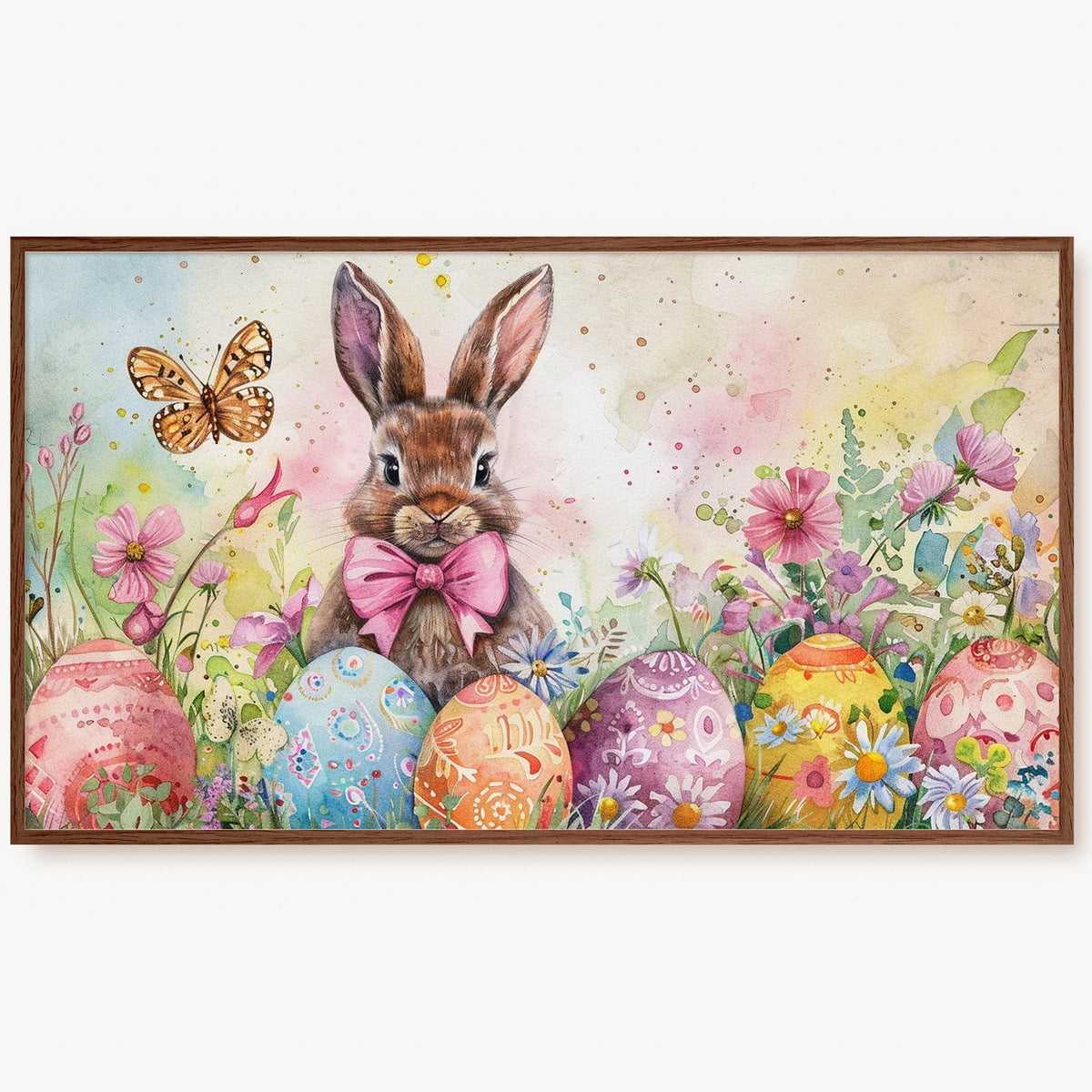 Poster Easter Bunny Frame Tv Art Easter Frame Tv Art Colorful Easter ...