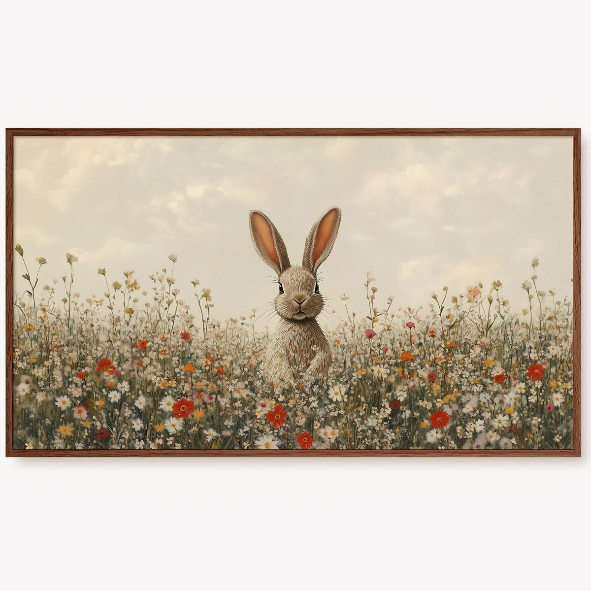 Poster Easter Frame Tv Art Easter Bunny Painting Spring Tv Art Rabbit ...