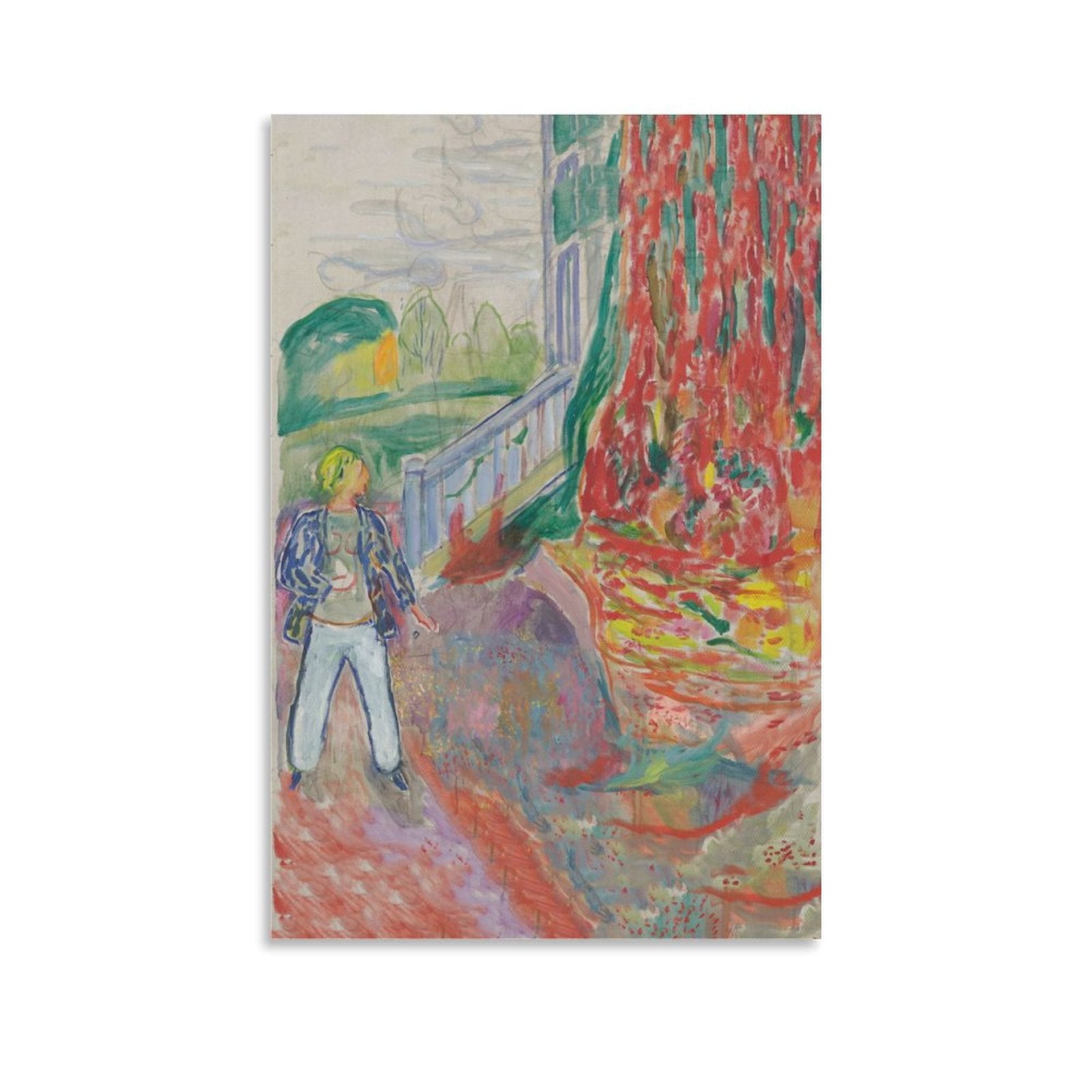 Poster for Edvard Munch's Model in Front of The Balcony Artworks ...