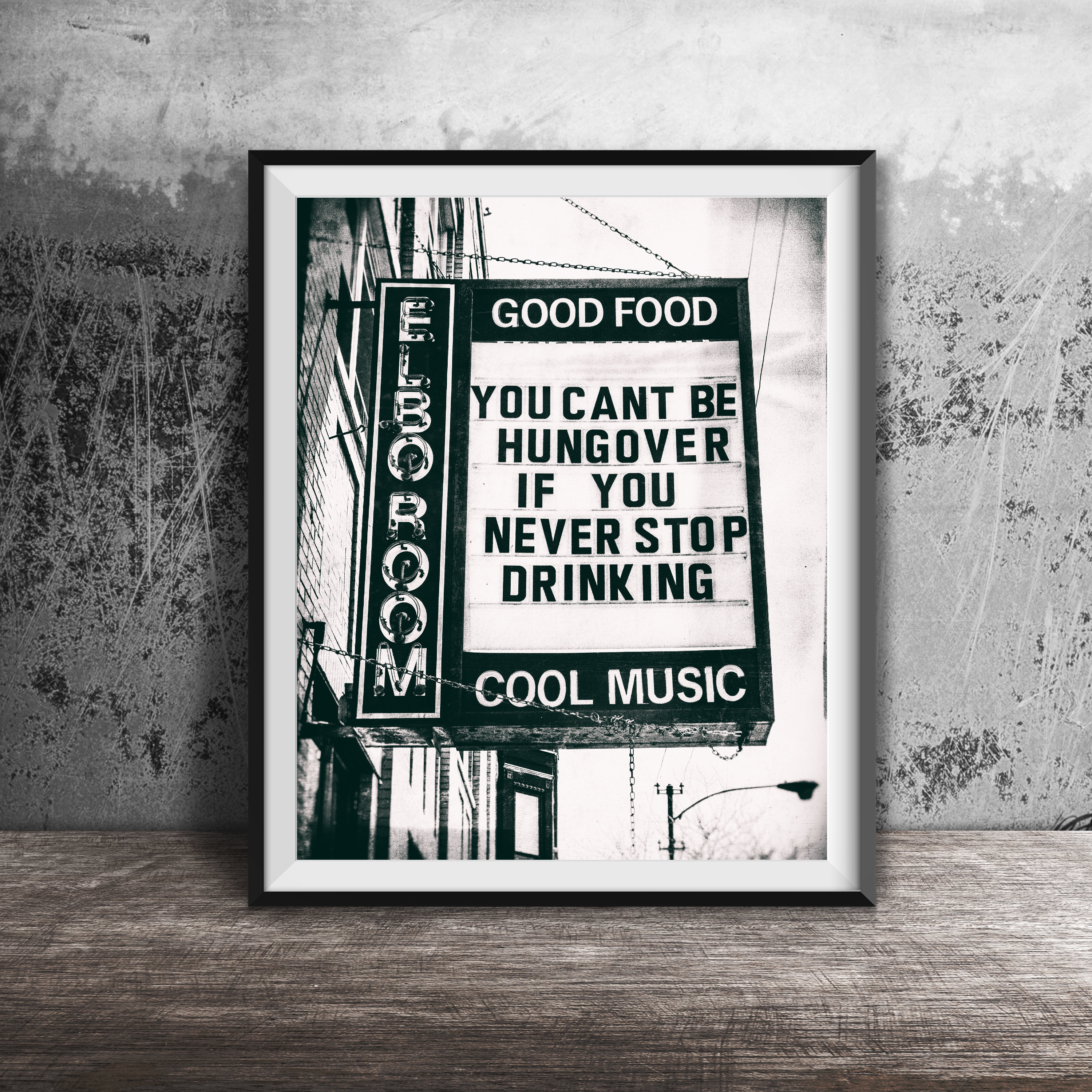 POSTER Elbo Room, Chicago Photography Art Print - Neon Sign Photo ...