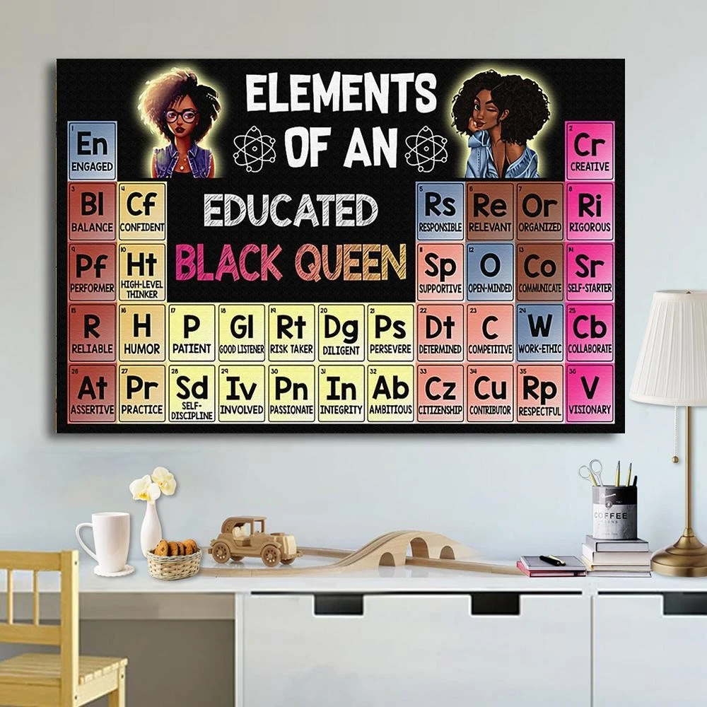 Poster Elements Of An Educated Queen - UNFRAMED Poster Prints, Wall Art ...