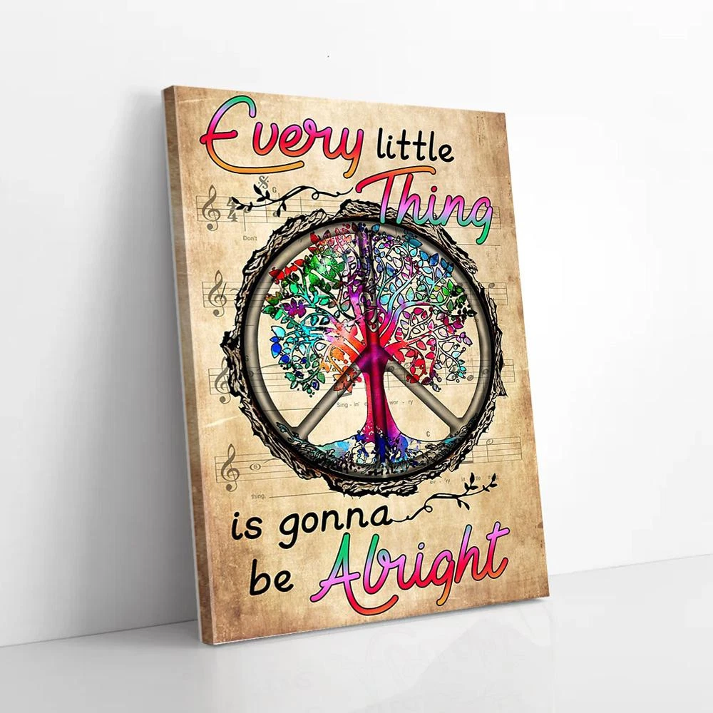 Poster Every Little Thing Is Gonna Be Alright Hippie- UNFRAMED Poster ...