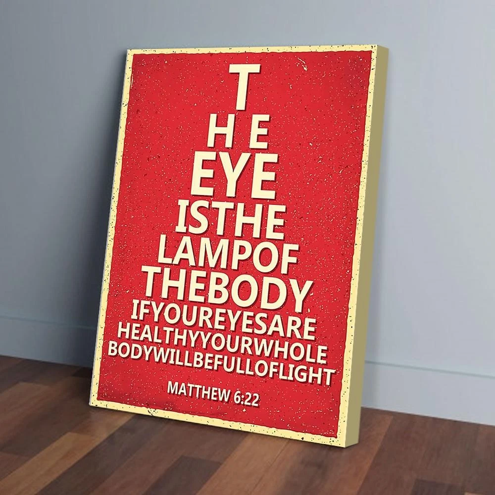 Poster The Eye Is The Lamp Of The Body Optometrist- UNFRAMED Poster ...