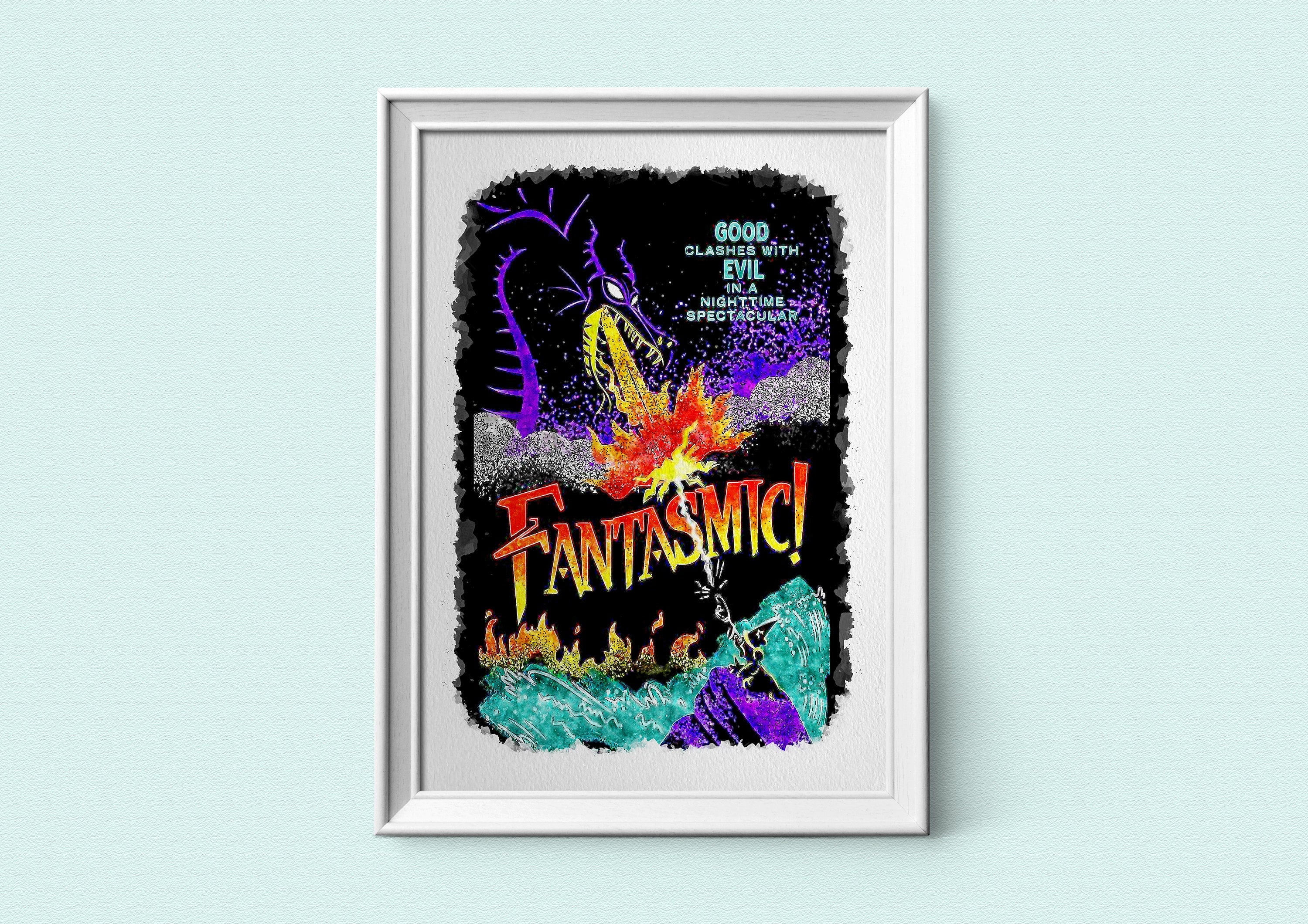 POSTER Fantasmic Watercolour Sketch Print, Hollywood Studios Poster ...