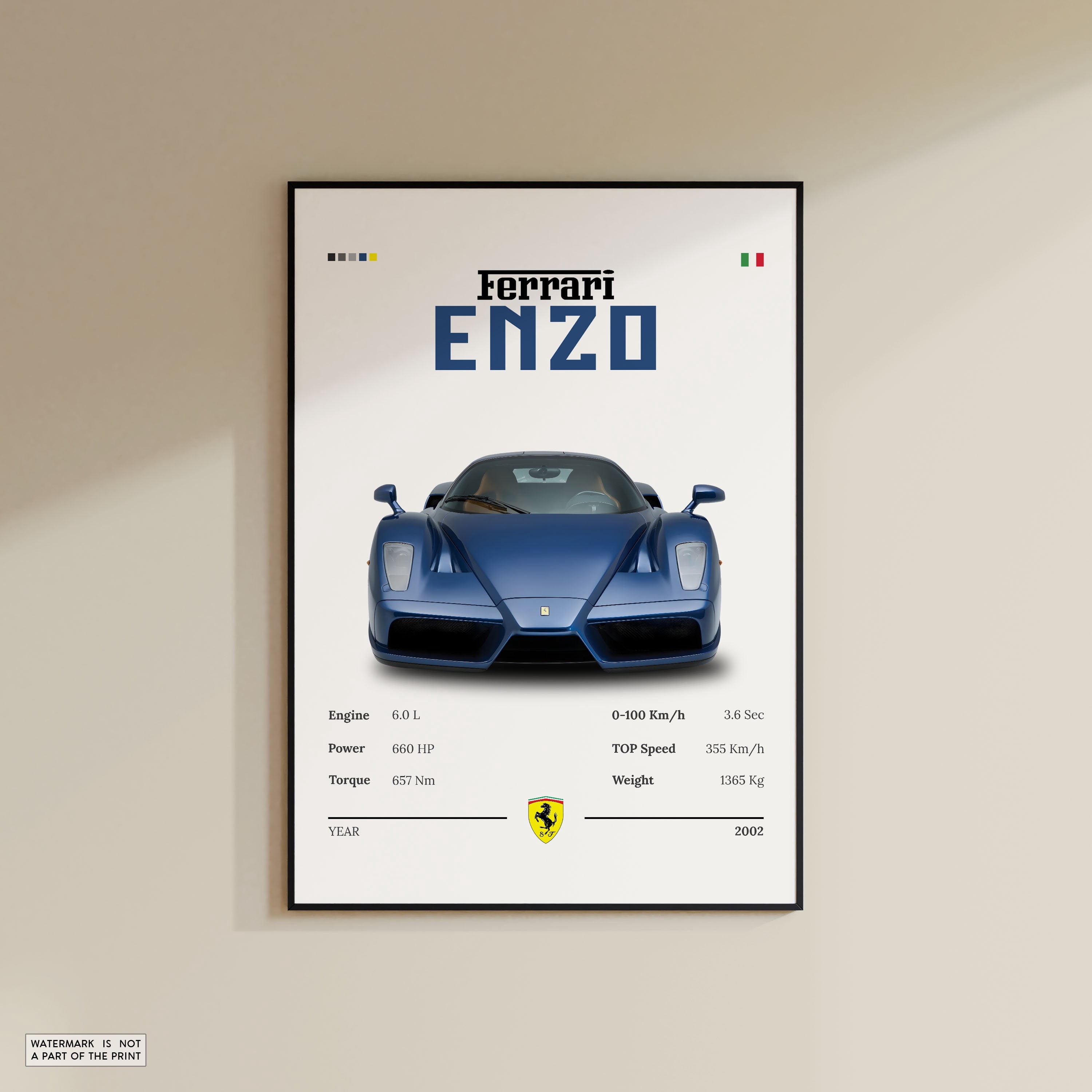 Poster Ferrari Enzo Poster , Italian Car Poster , Car Poster ...