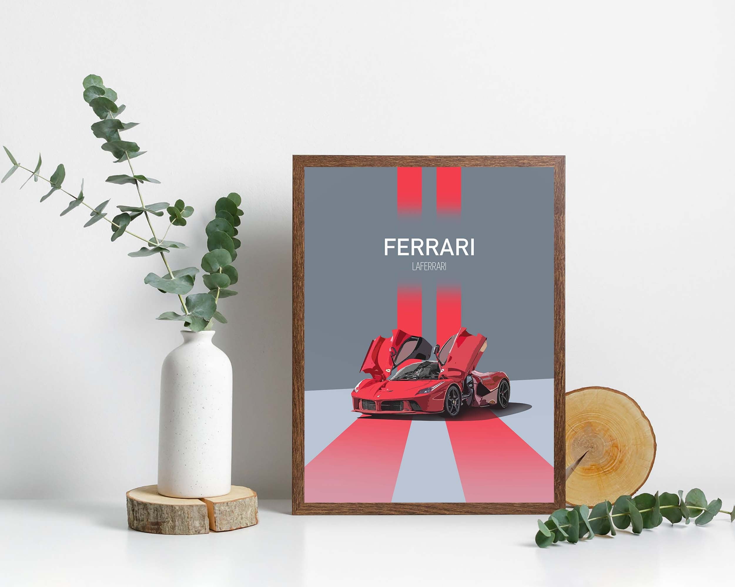 Poster Ferrari Laferrari hypercar Poster , Ferrari wall art, Ferrari ...