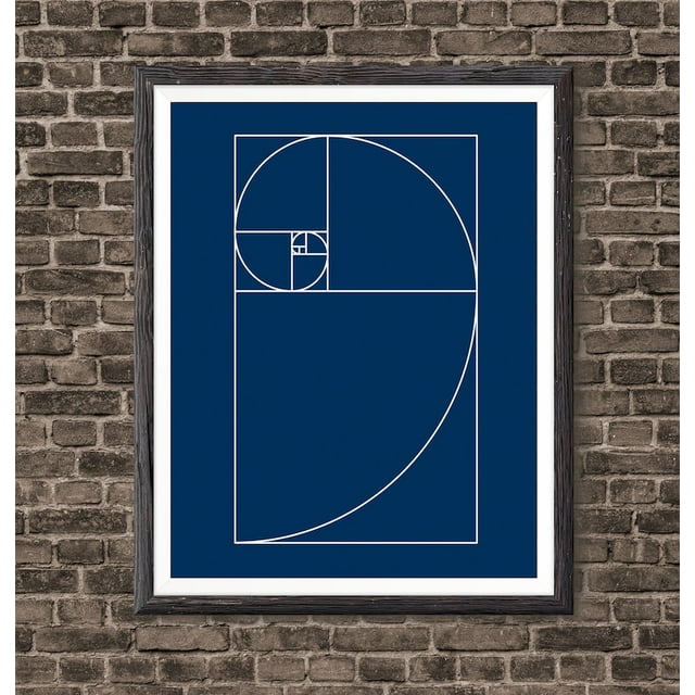 POSTER Fibonacci Spiral Wall Golden Ratio Wall Art, Mathematics ... POSTER Fibonacci Spiral Wall Golden Ratio Wall Art, Mathematics ...
