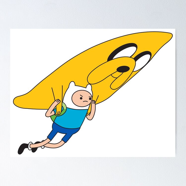 Poster Finn Jake Fly Poster - No Framed, Vintage Wall Art, Hot Trend ...