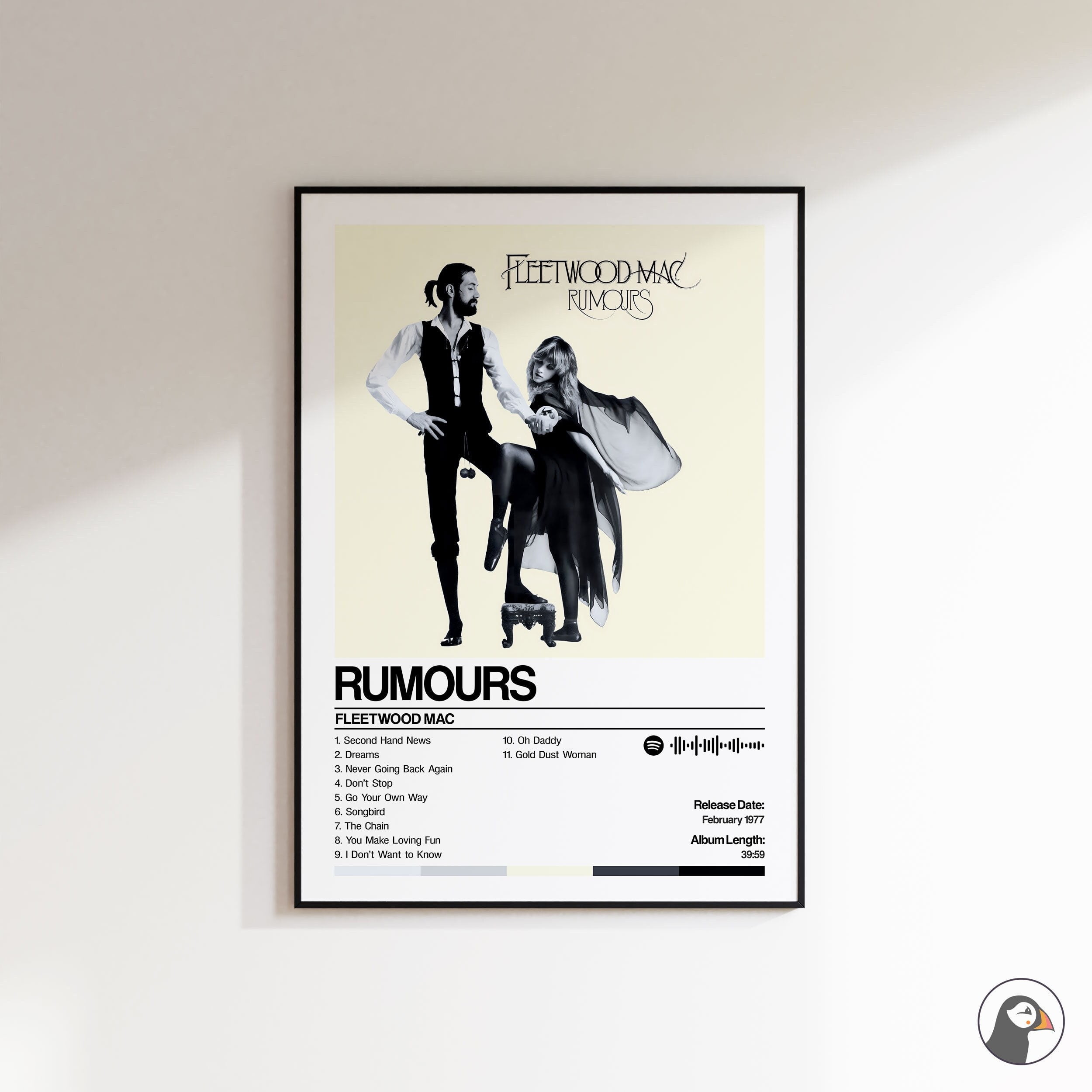 Poster Fleetwood Mac - Rumours | Album Cover Poster | Wall Art Print | Art Work | A5 A4 A3 A2 ...