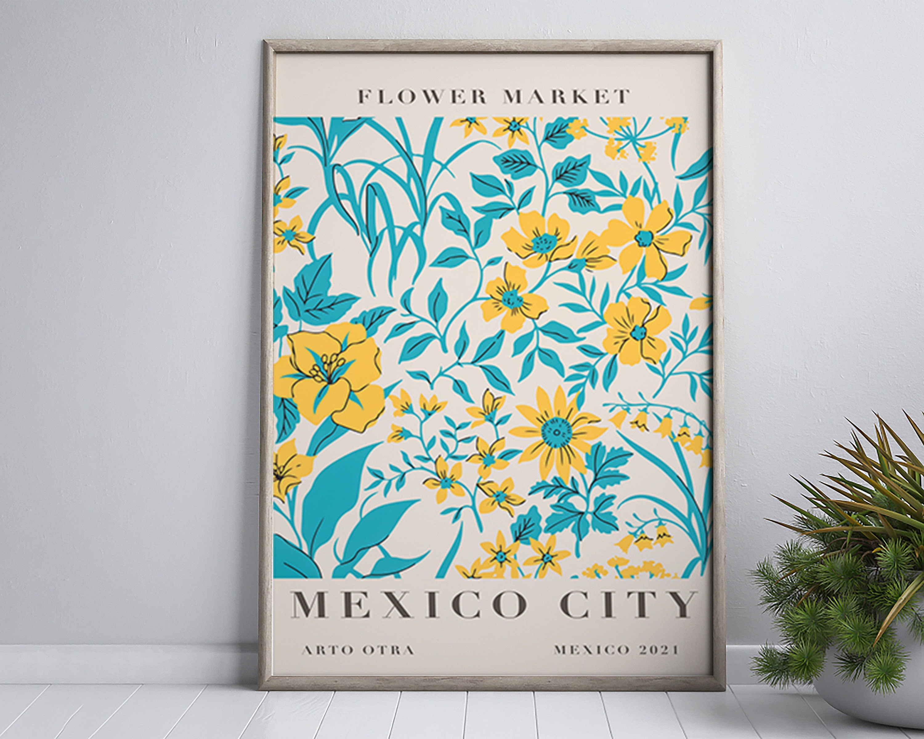 Poster Flower Market Art Print, Mexico City Poster , Mexico Travel ... Poster Flower Market Art Print, Mexico City Poster , Mexico Travel ...