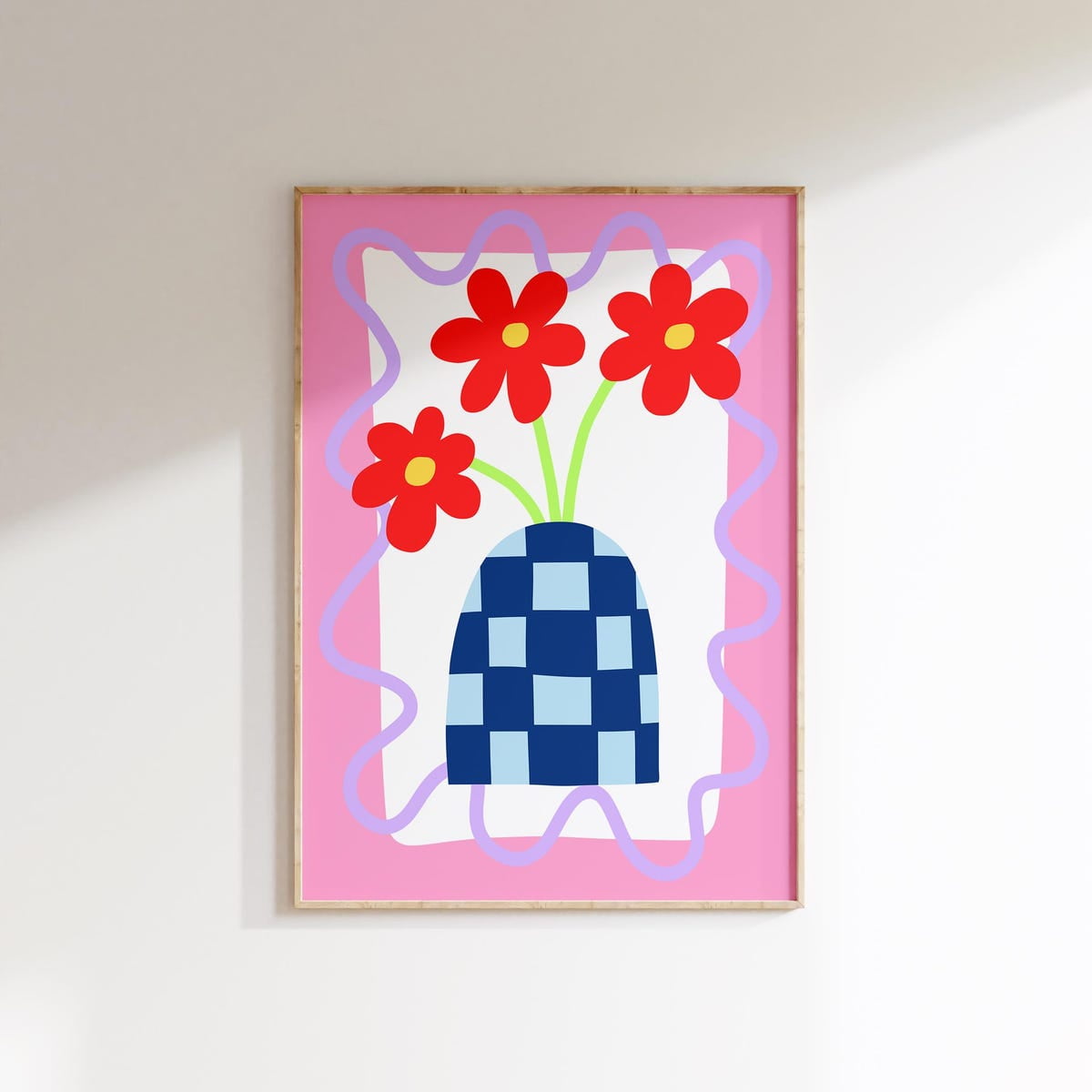 Poster Flower Vase Art Print, Danish Pastel Decor, Flower Vase Poster ...