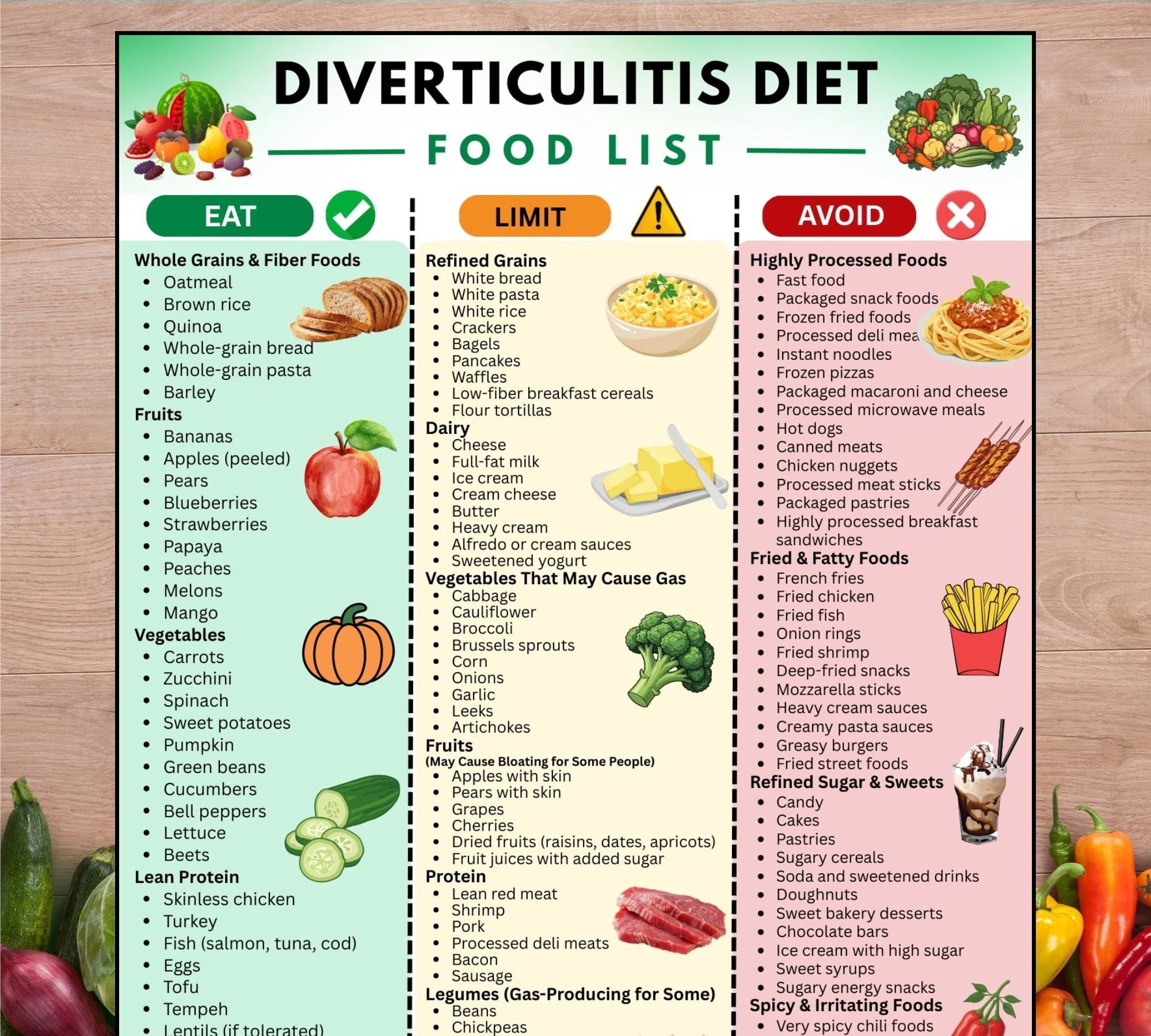 Poster Of Food List For Diverticulitis, Poster Of Food List For ...