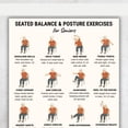 Poster For Elderly Sitting Balance And Posture Practice Chair Exercise ...