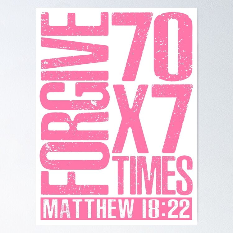 Poster Forgive 70 X 7 Times - Matthew Poster - No Framed, Vintage Wall ...