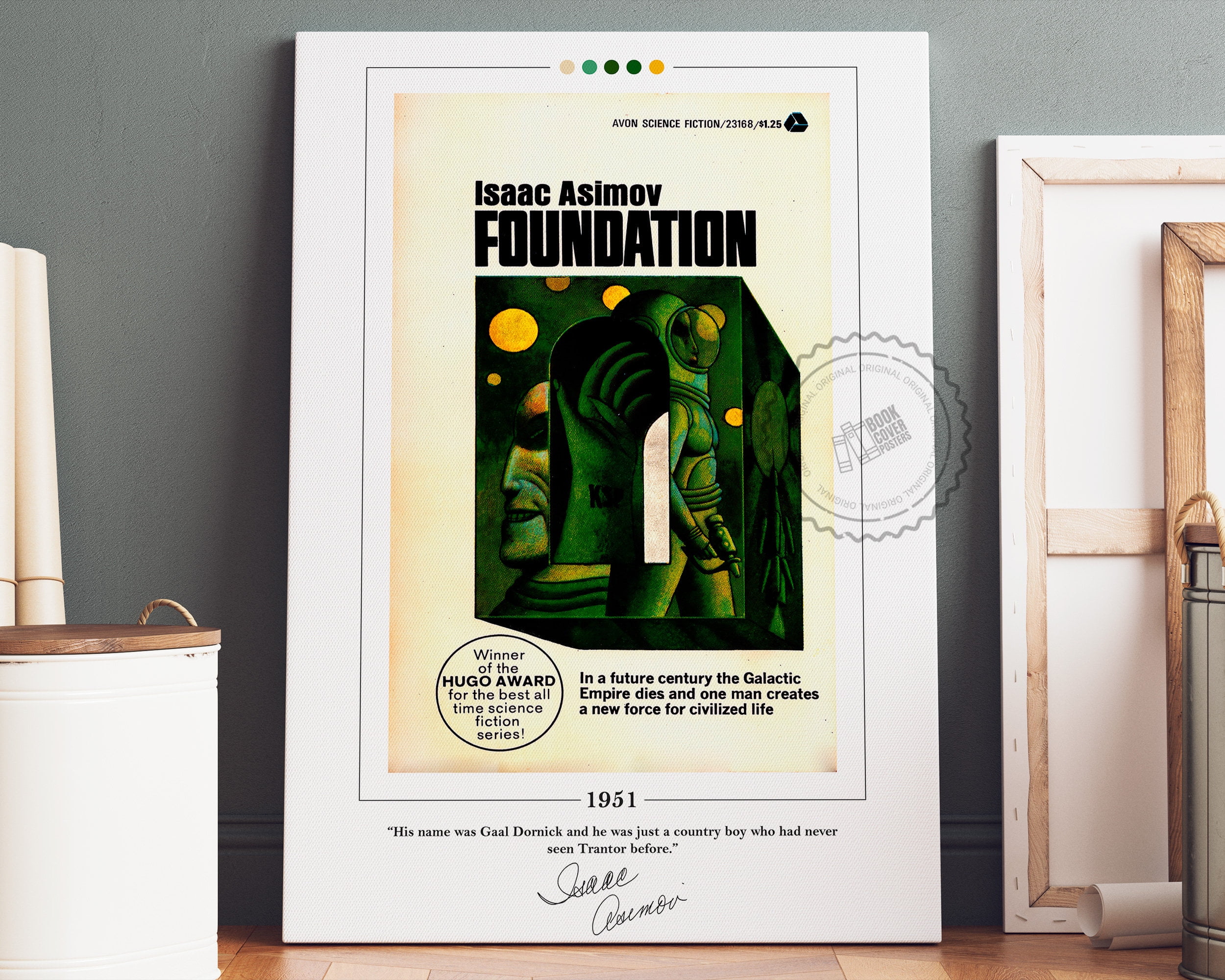 Poster Foundation Book Cover Poster | Isaac Asimov, Foundation Poster , Foundation Print, Book ...
