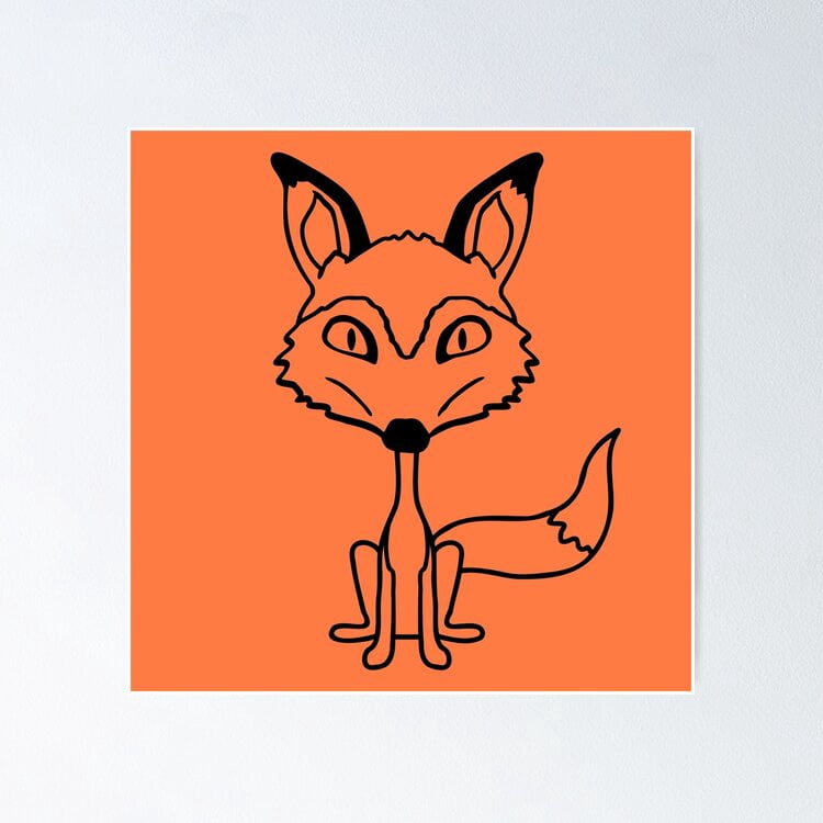 Poster Fox Evil Look Dangerous Crazy Wild Animal Fun Face - No Framed ...