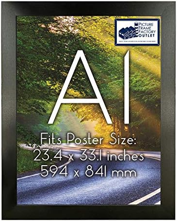 Poster Frame | A1 A2 A3 A4 A5 sizes | 1.25 Inch Black Frame | Includes ...