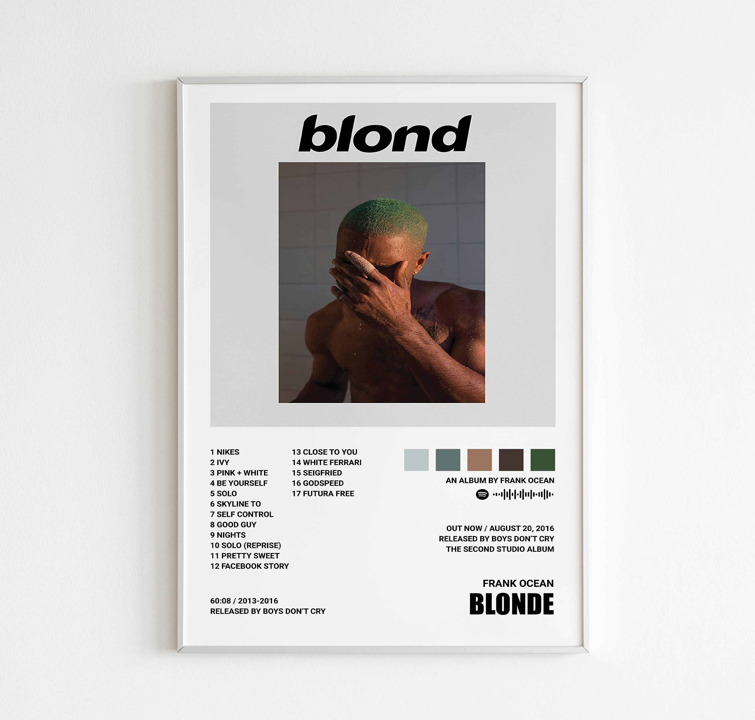 Poster Frank Ocean Poster , Blond Album Poster , Album Cover Poster ...