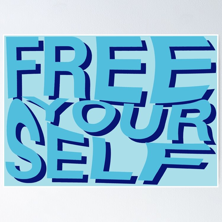 Poster Free Yourself Poster No Framed, 8x12 - Walmart.com