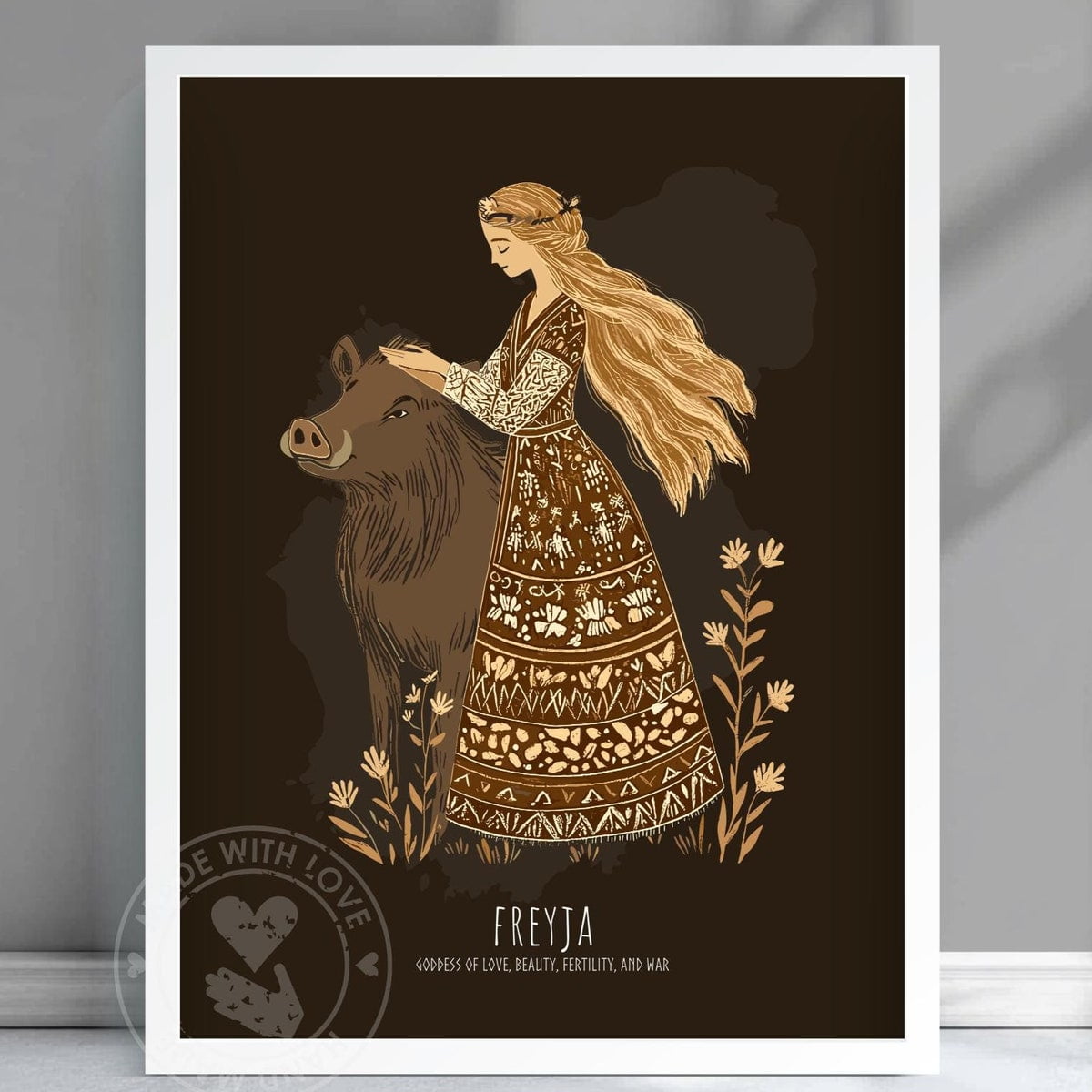 Poster Freyja Goddess Poster, Freyja Nordic Goddess, Freyja Goddess, Norse Mythology, Ancient ...