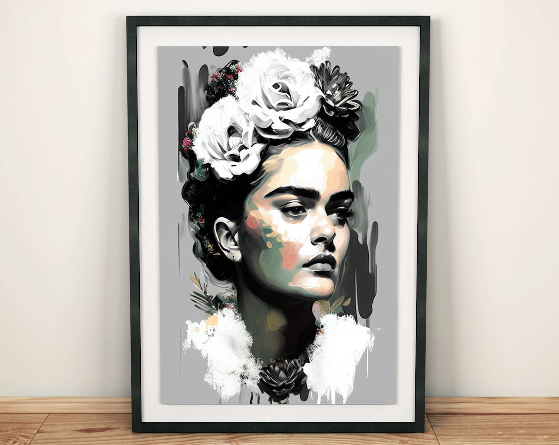 Poster Frida Kahlo Abstract Mural Frida Kahlo Poster Wall Decoration ...