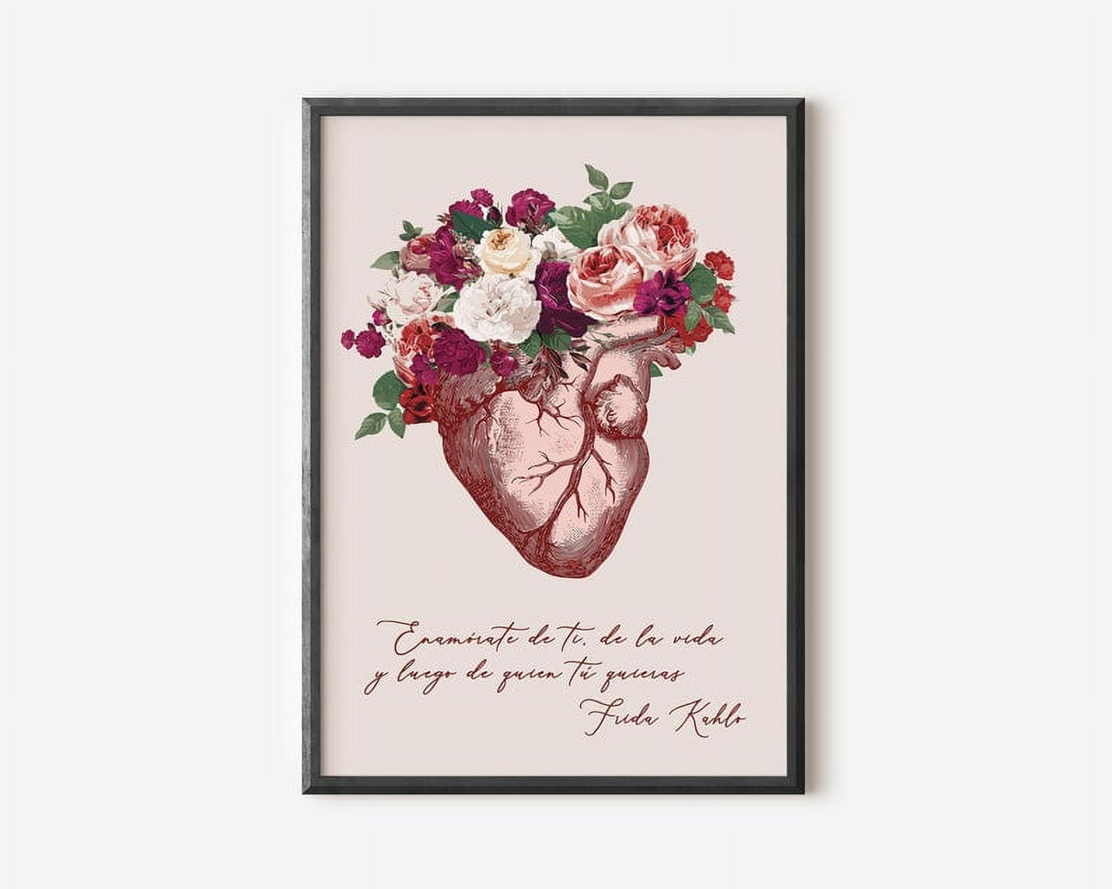 Poster Frida Kahlo, Quote Print, Frida Poster , Heart Poster , Wall Art ...